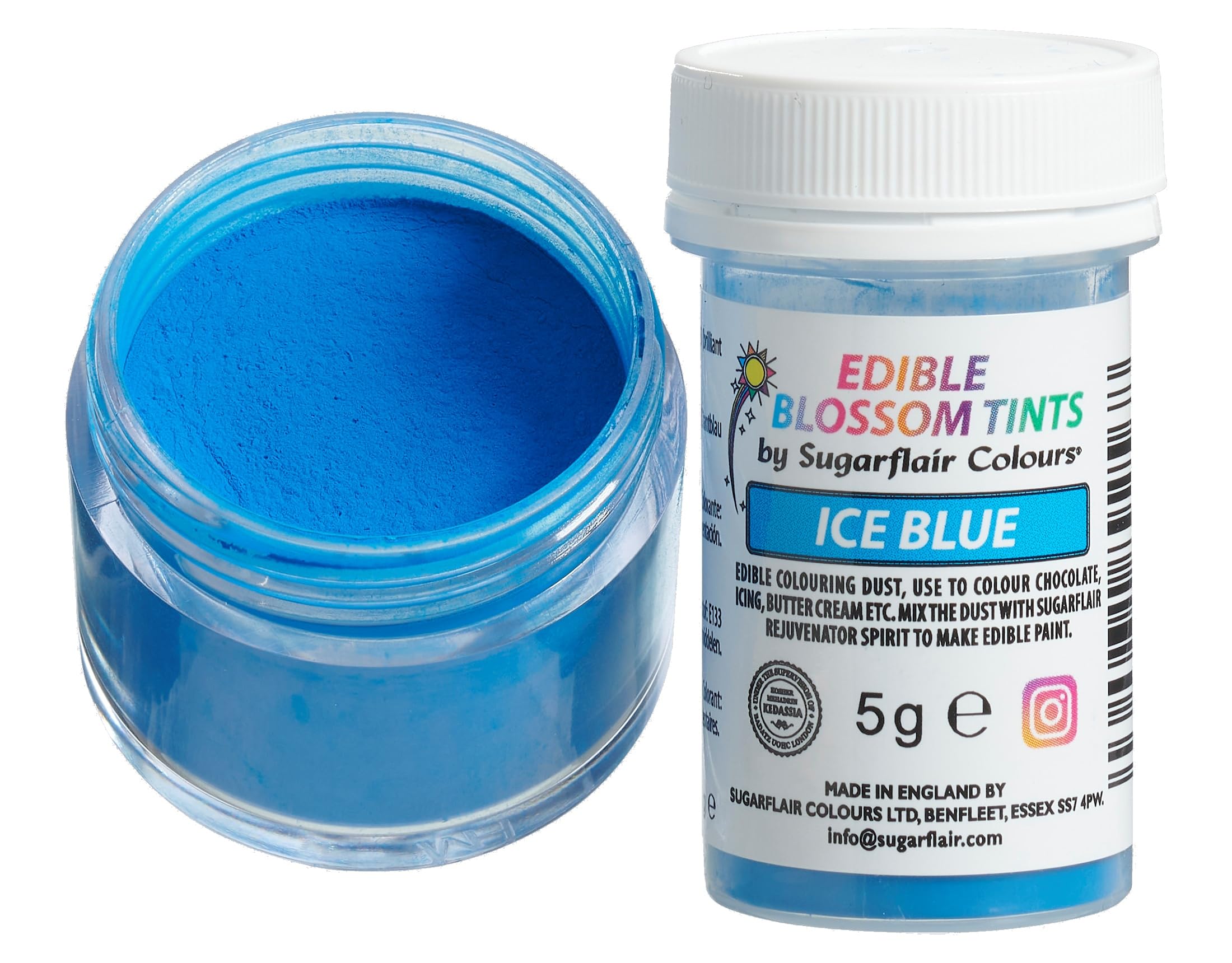 Sugarflair Ice Blue Food Colouring Powder Dust, Use on Cake Surfaces ...
