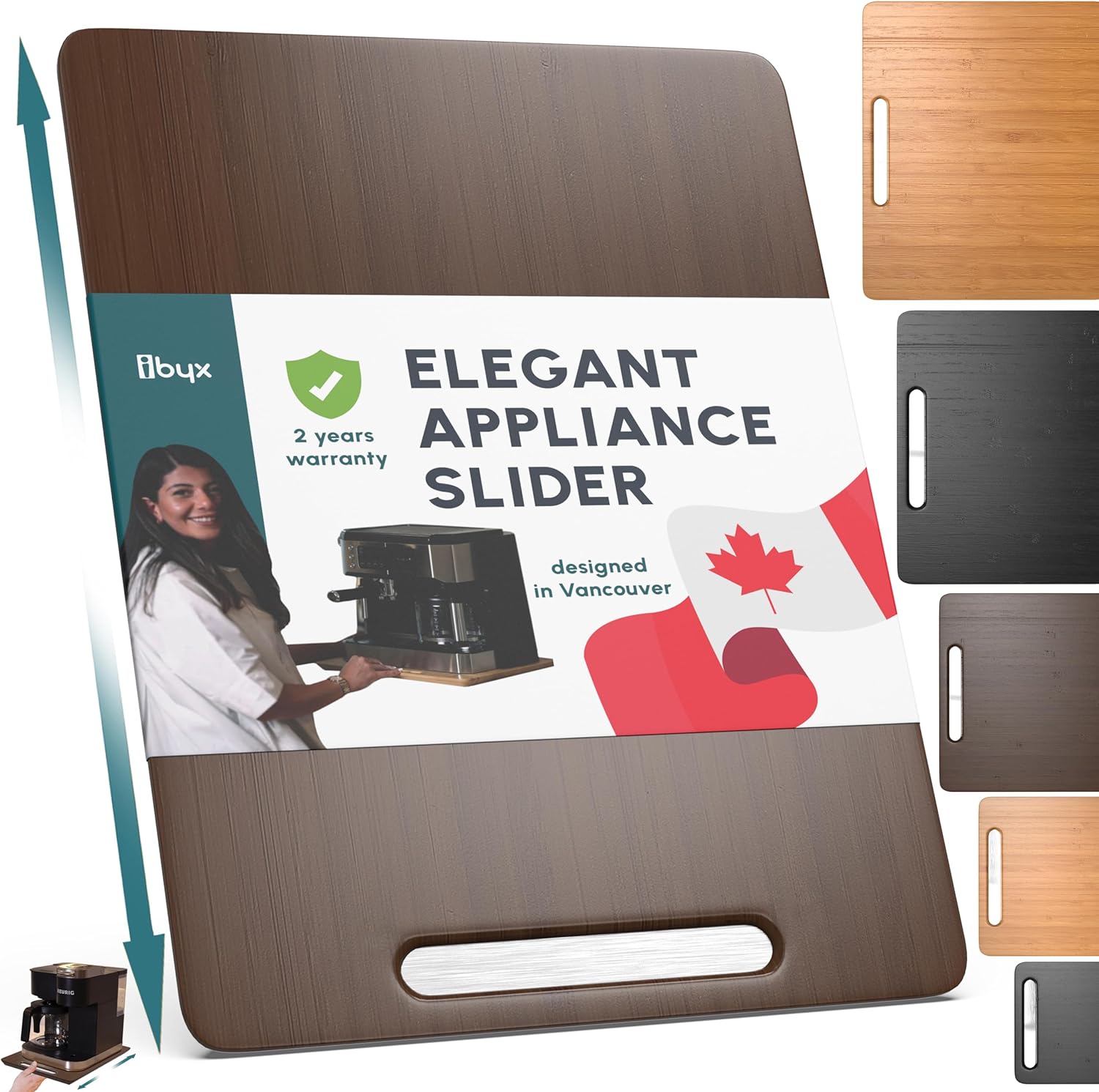 Amazon.com: Ibyx Elegant Sliding Tray for Your Coffee Maker & Heavy ...