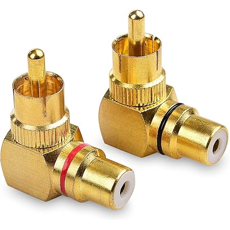 Amazon.com: Cable Matters 2-Pack Right Angle RCA Adapter, 90 Degree RCA ...