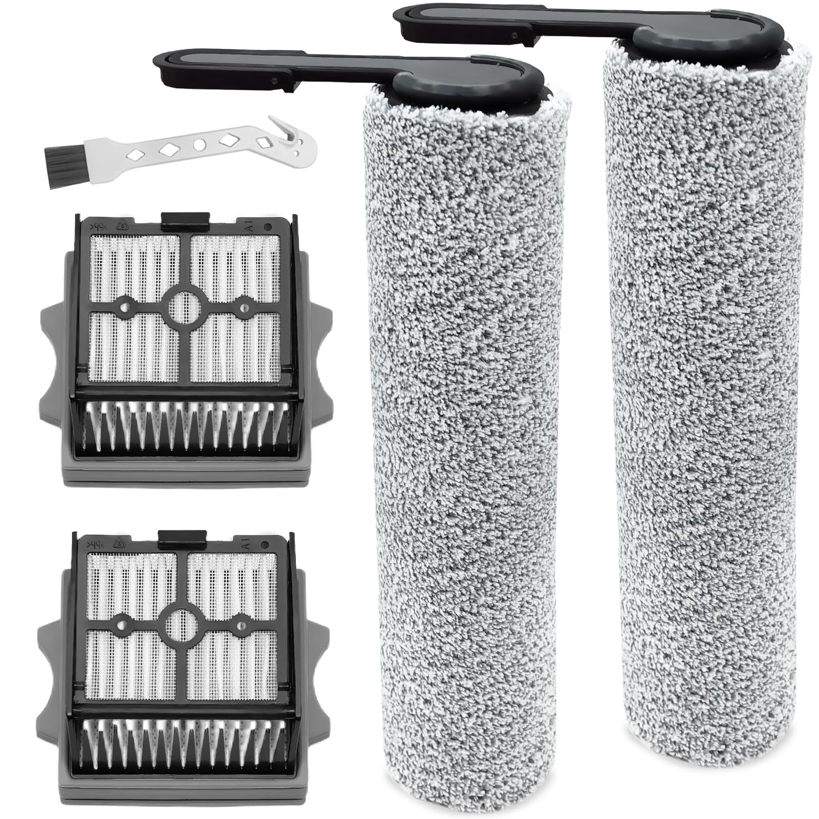 DianSung Brush Roll + Filter Accessory Set for Tineco Floor One Stretch ...