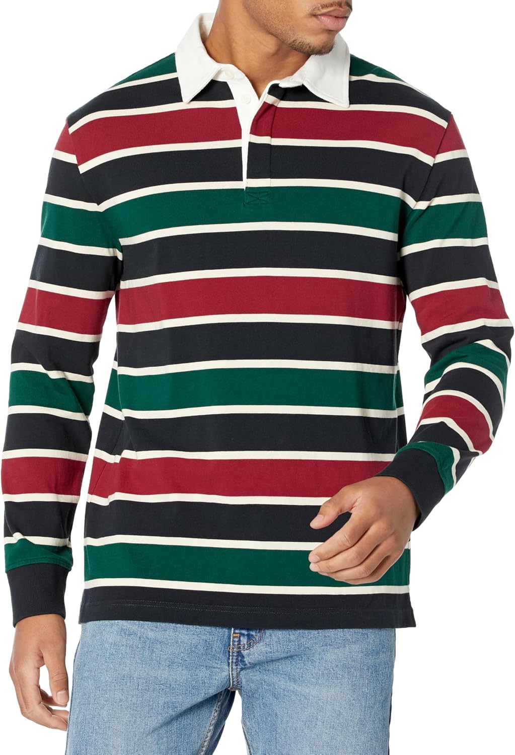 Pendleton Men's Decker Rugby Stripe Shirt at Amazon Men’s Clothing store