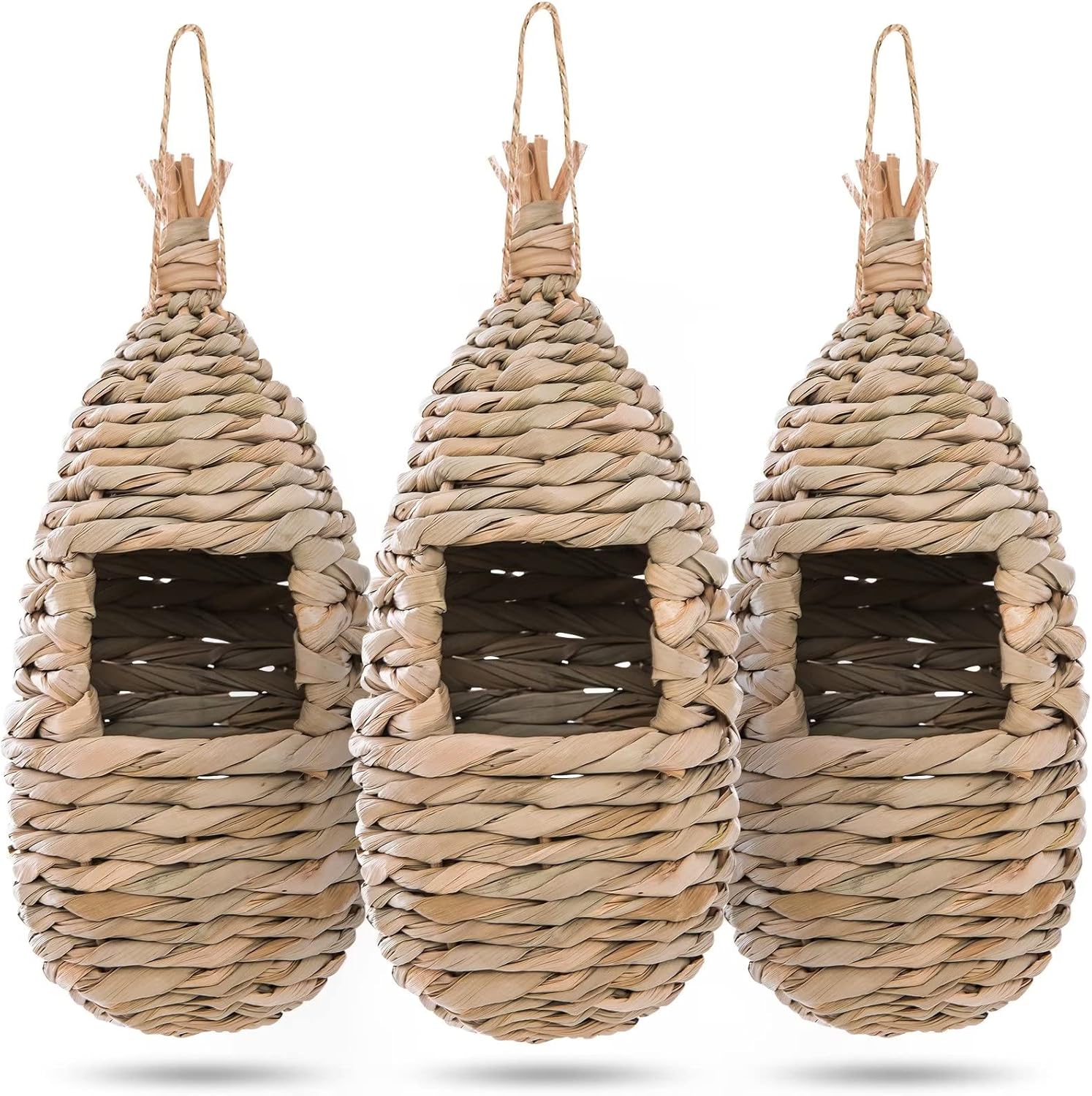 Amazon.com: WDEFUN Humming Bird Houses for Outdoor Hanging, Natural ...
