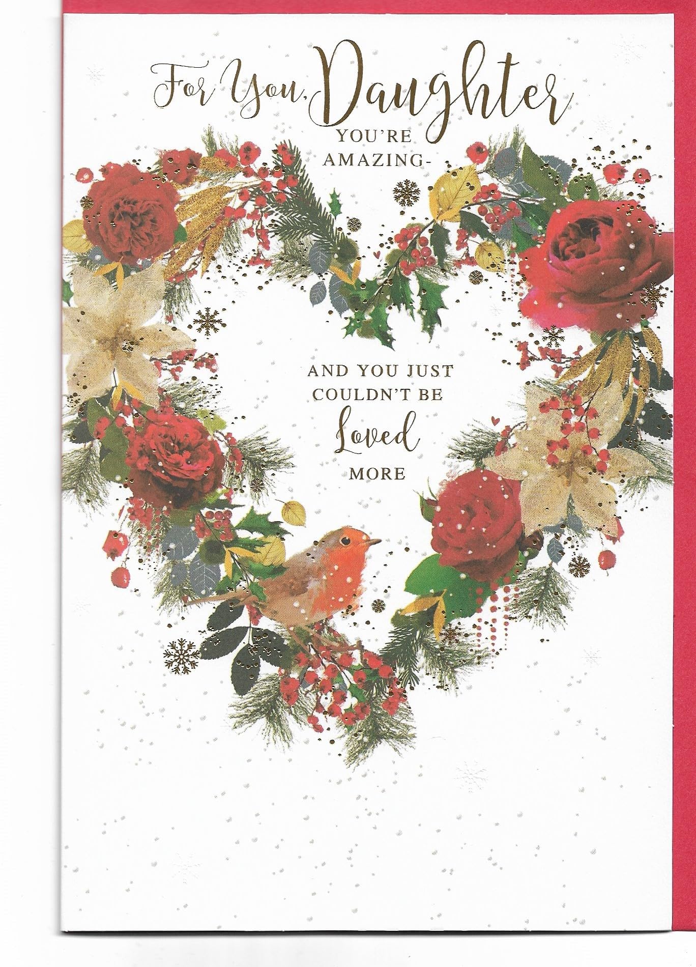 Christmas Card For Daughter 23 x 15 Cm (9 x 6 inches) For You Daughter ...