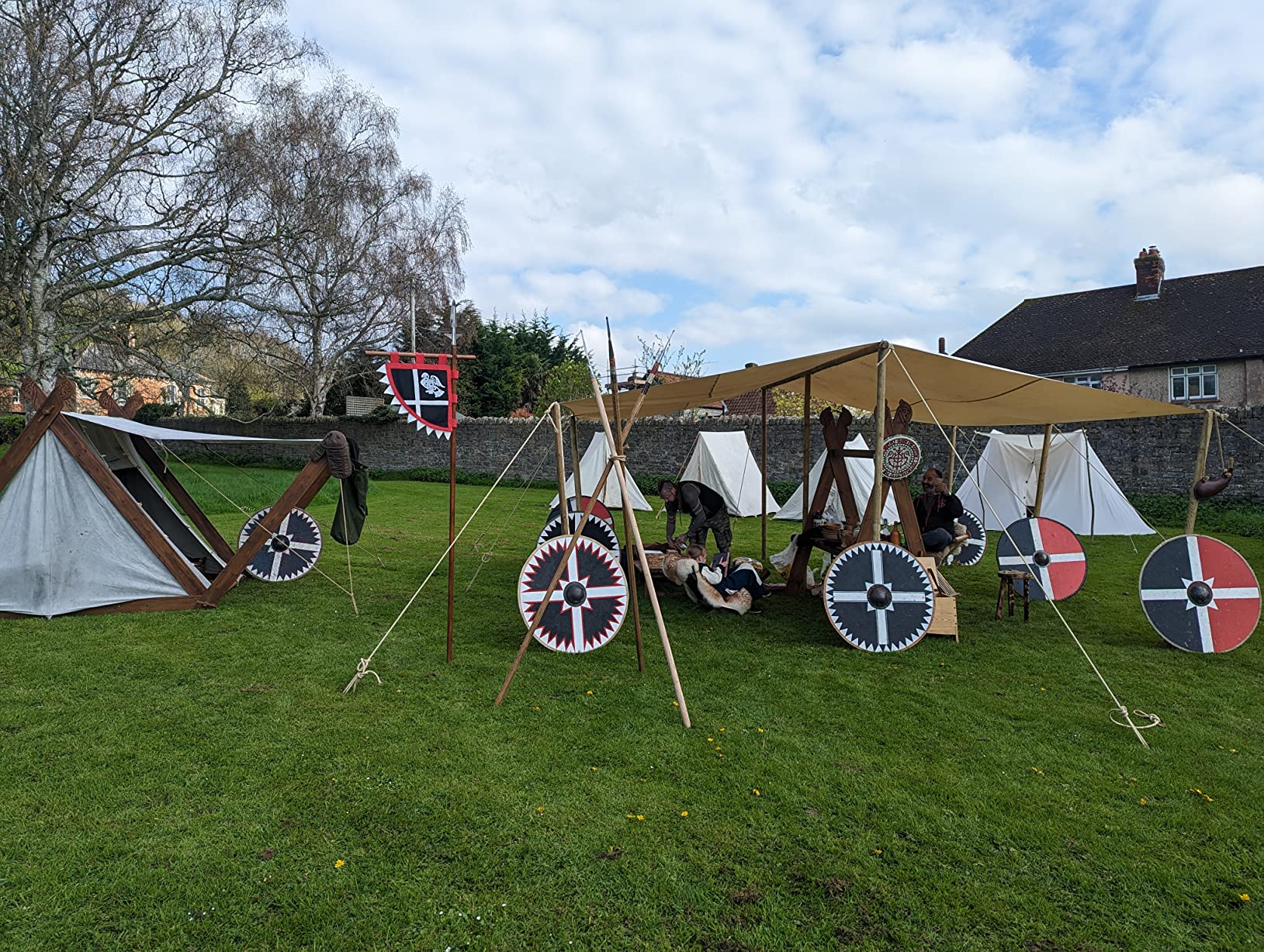 A - framed Tent ANGLO Saxon Reenactment CIVIL WAR tarp TARPAULIN pre ...