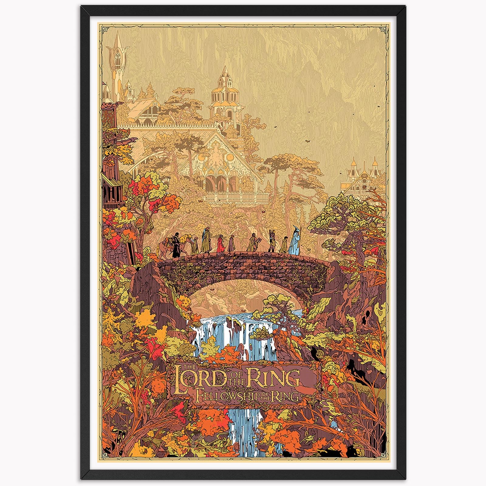 Amazon.com: LXRTMDY Lord of The Ring Poster Vintage Illustratio Canvas ...