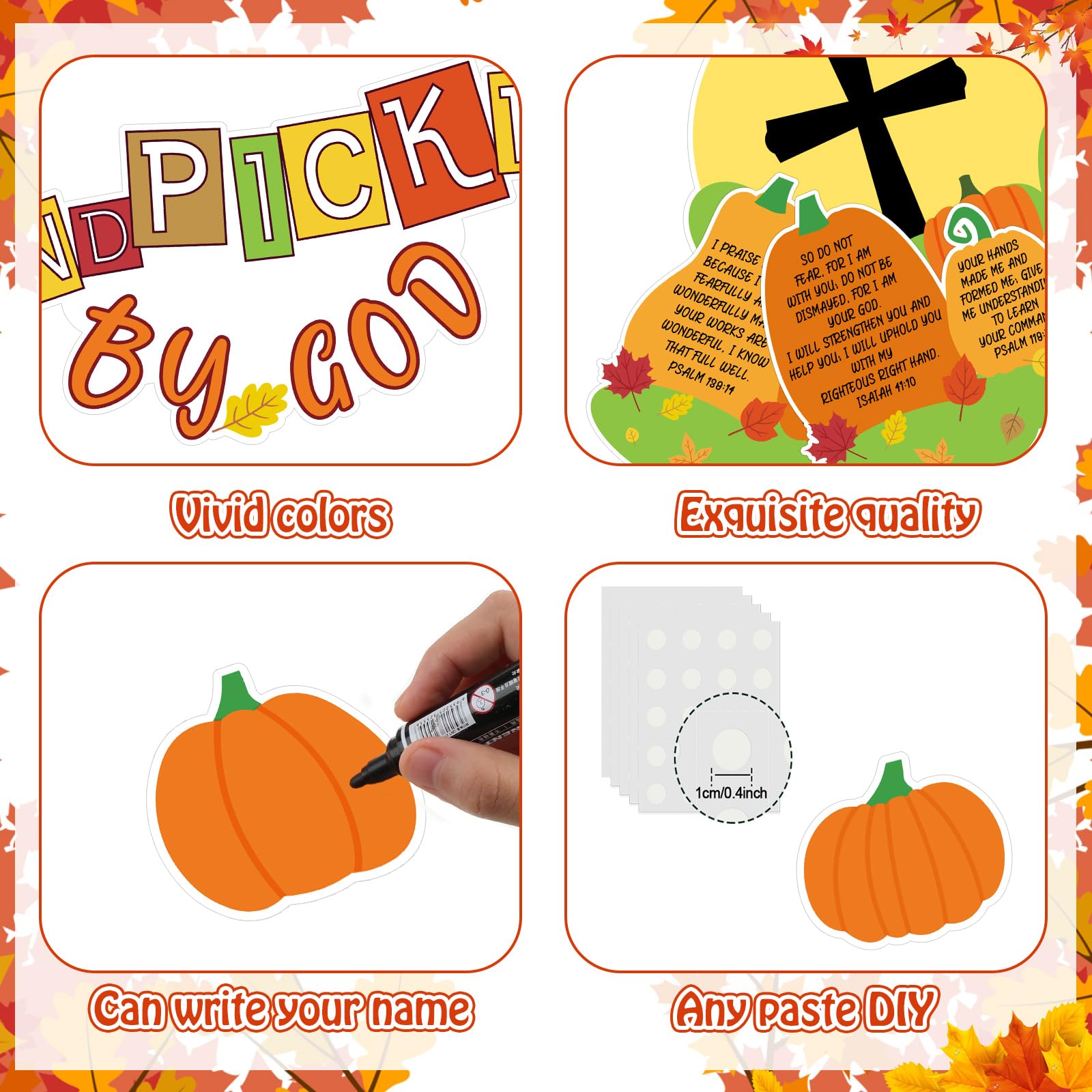 Snapklik.com : 90 Pcs Religious Fall Bulletin Board Decorations ...
