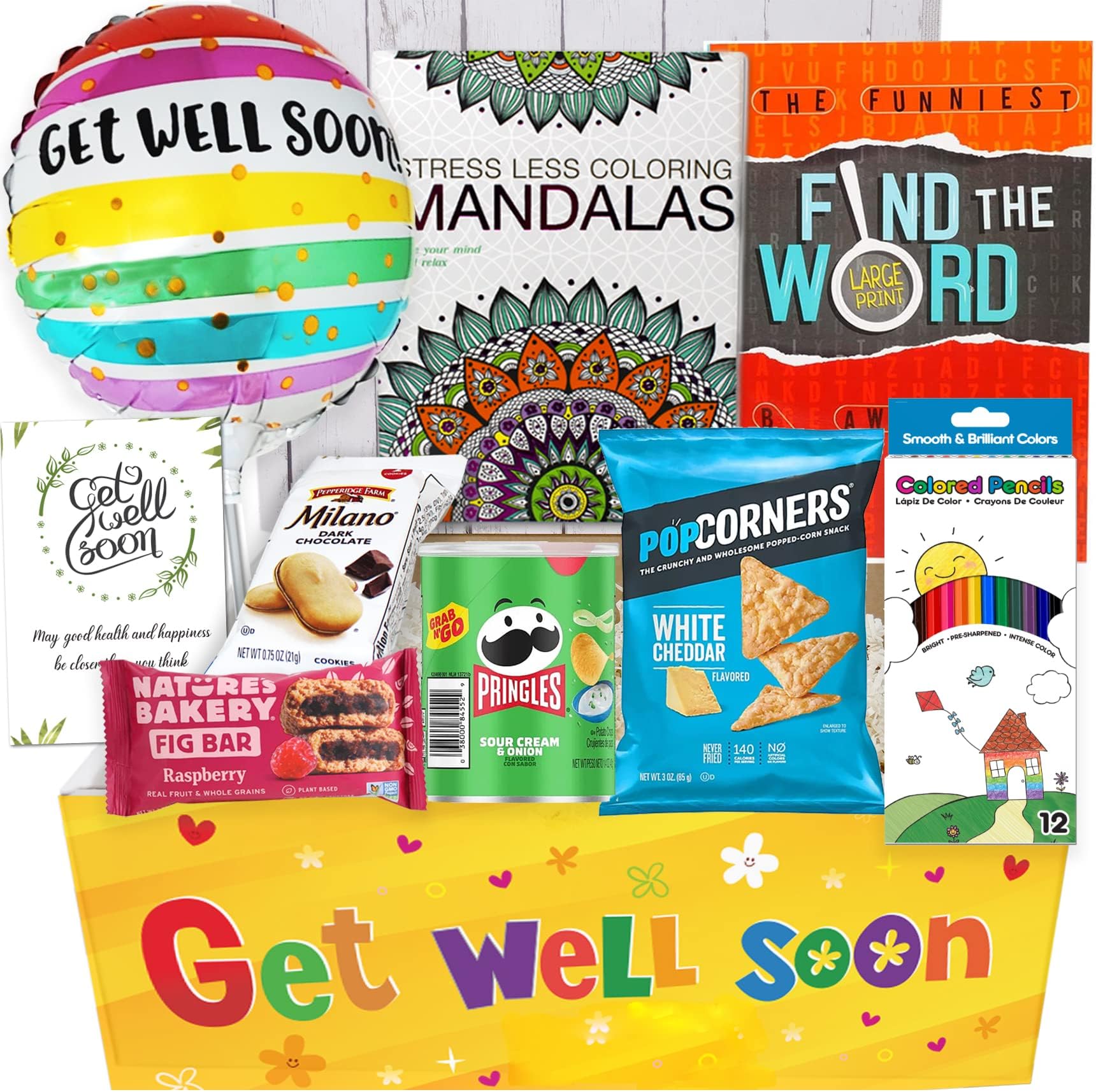 Amazon.com : Get Well Gift Box Basket - For Cold/Flu/Illness - Over 2.5 ...
