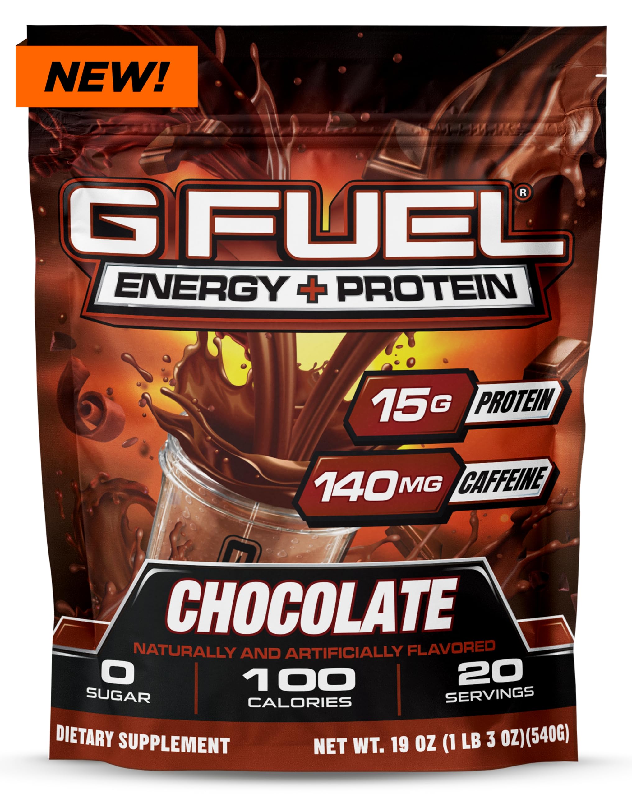 Amazon.com: G Fuel Protein + Energy Drink Powder, Pre Workout Caffeine ...