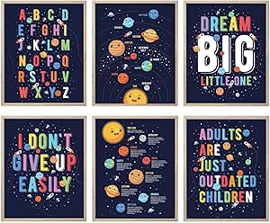 Amazon.com: JITUIHOM Educational Posters for Toddlers, Set of 6 ...