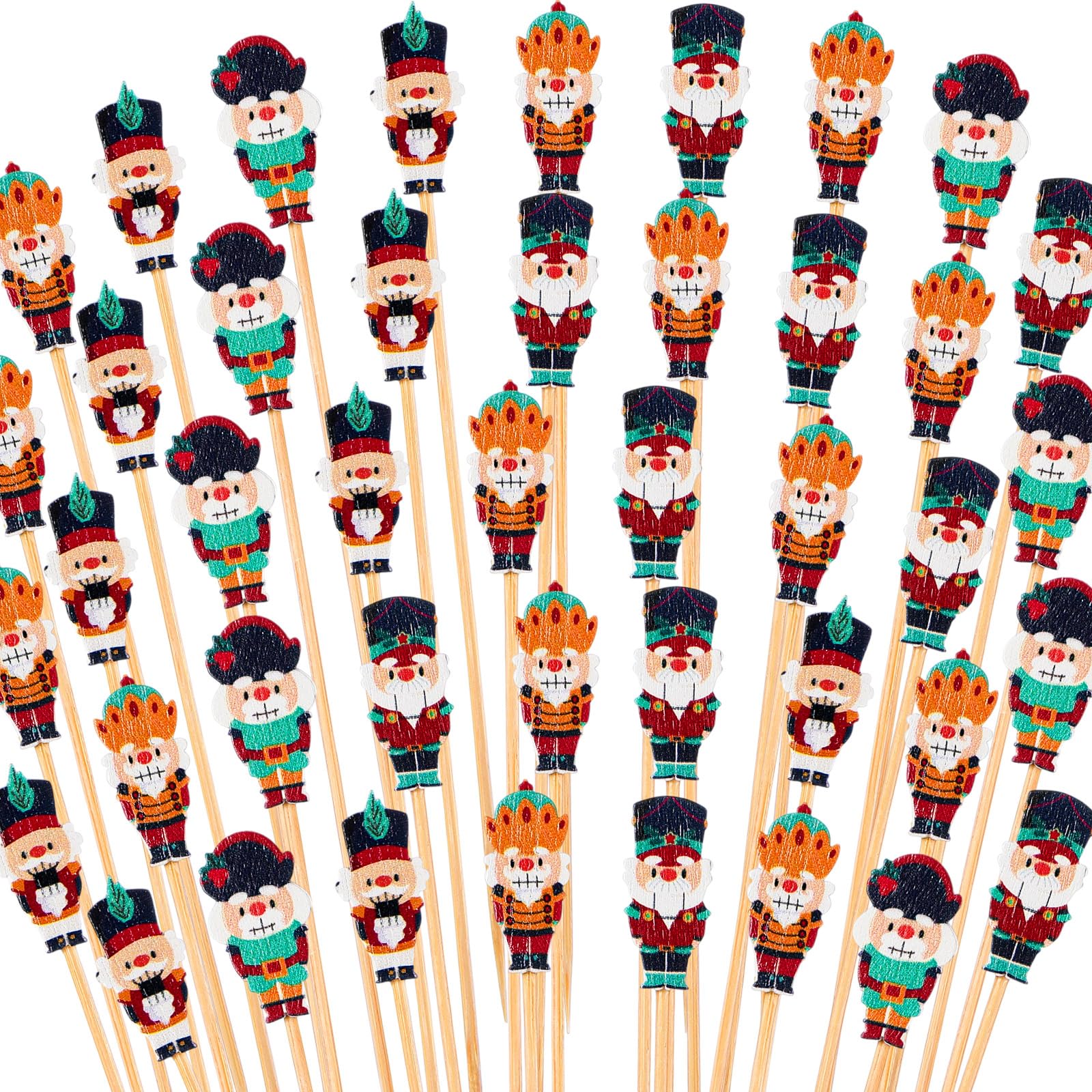 Amazon.com | Hushee 400 Pcs Christmas Cocktail Picks Decorative Bamboo ...