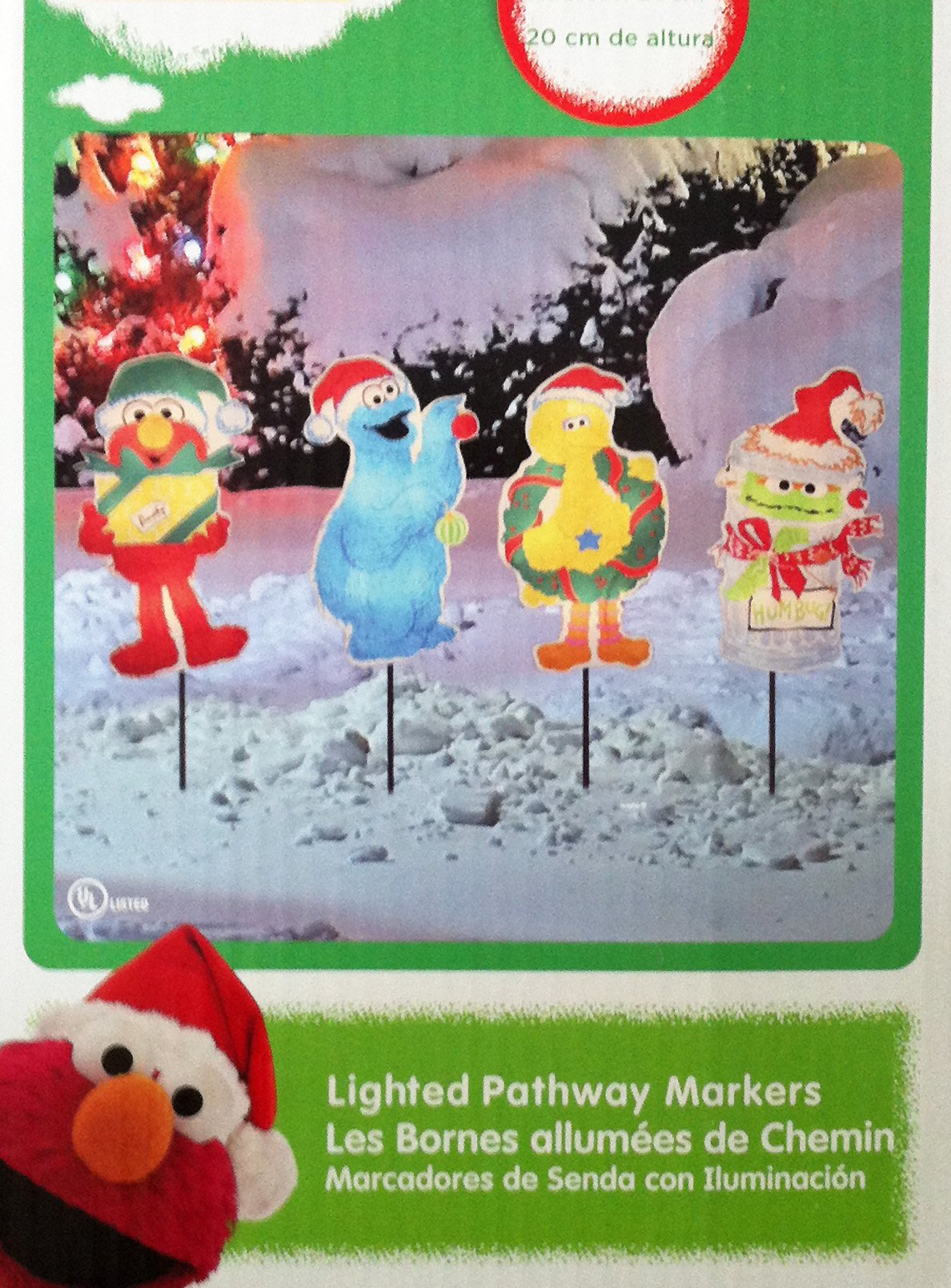 Buy Sesame Street Christmas Lighted Pathway Markers Elmo, Cookie ...