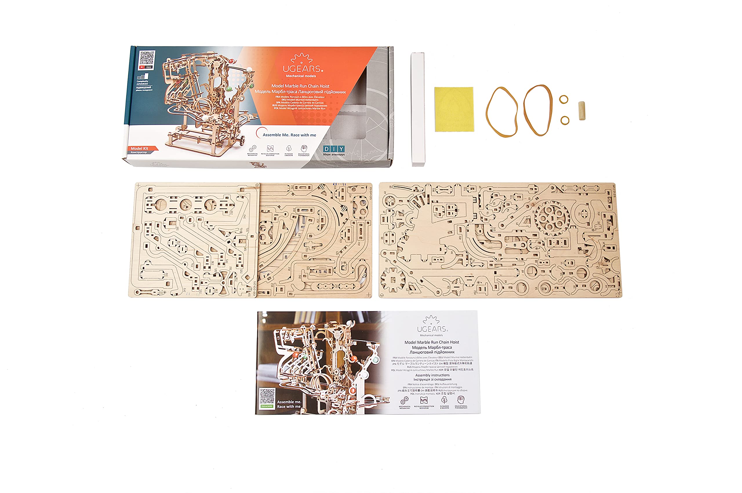 UGEARS 3D Puzzle Marble Run Chain - Creative 3D Wooden Puzzles for ...