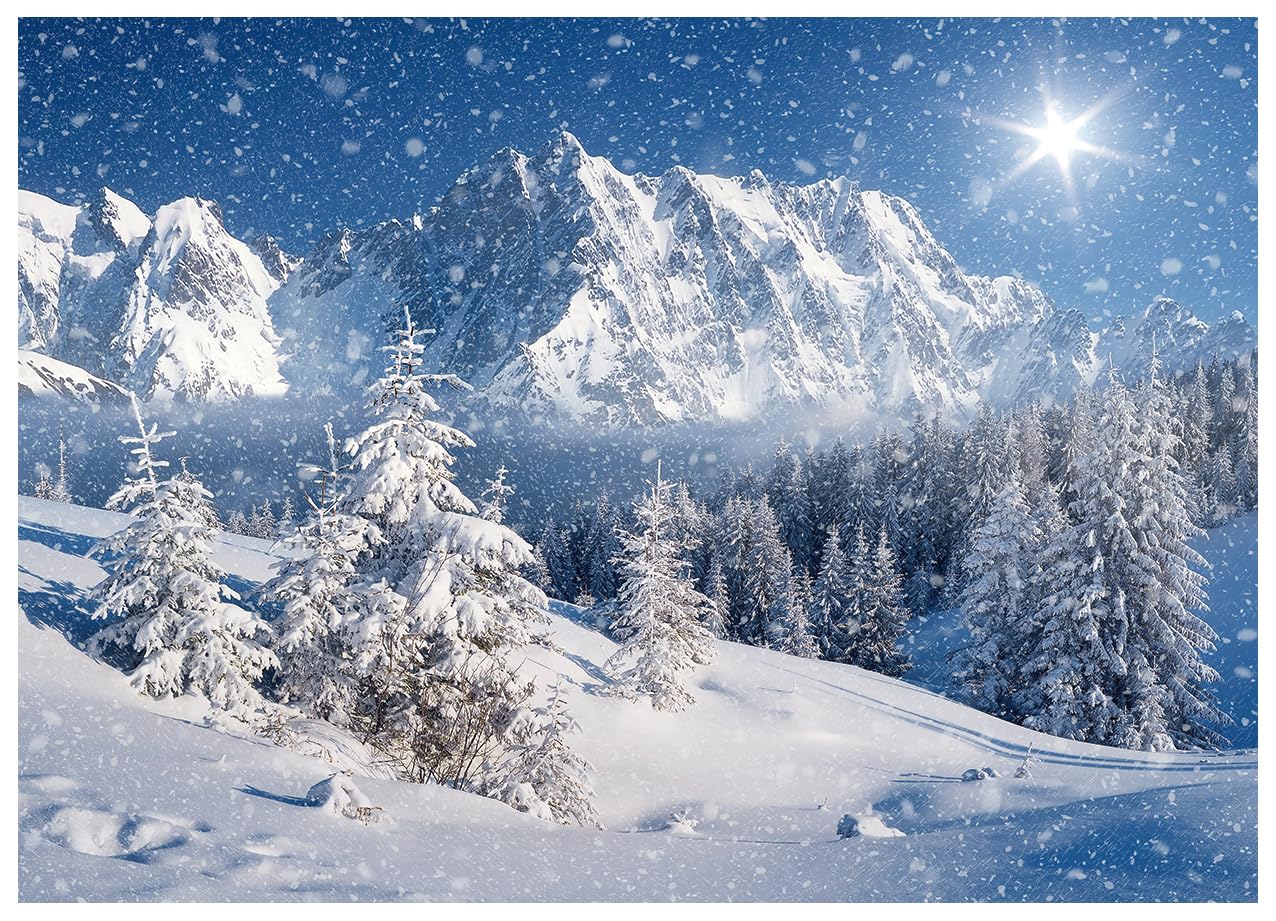 Amazon.com : WOLADA 8x6FT Snow Scene Backdrop Winter Snow Mountain ...