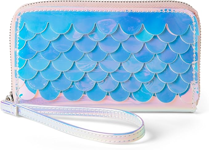 Amazon.com: Mermaid Wallet Purse with Textured Holographic Fish Scale ...