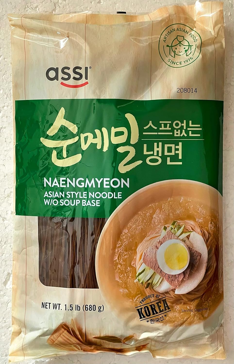 Amazon.com : assi Dried Naengmyeon Noodles without Soup, 24 Ounce ...
