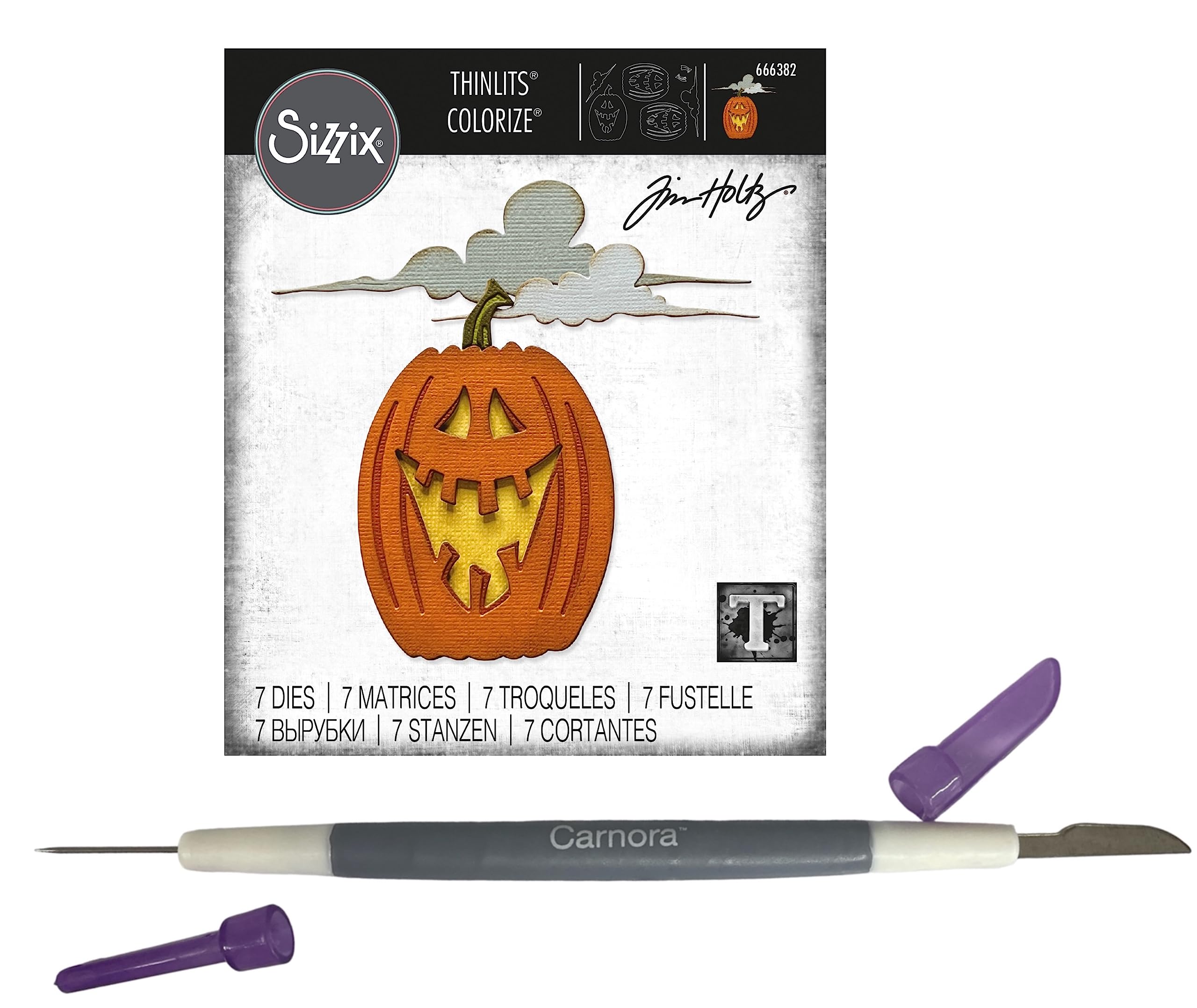 Amazon.com : Tim Holtz Sizzix Halloween 2023 Edison Colorize,Thinlits ...