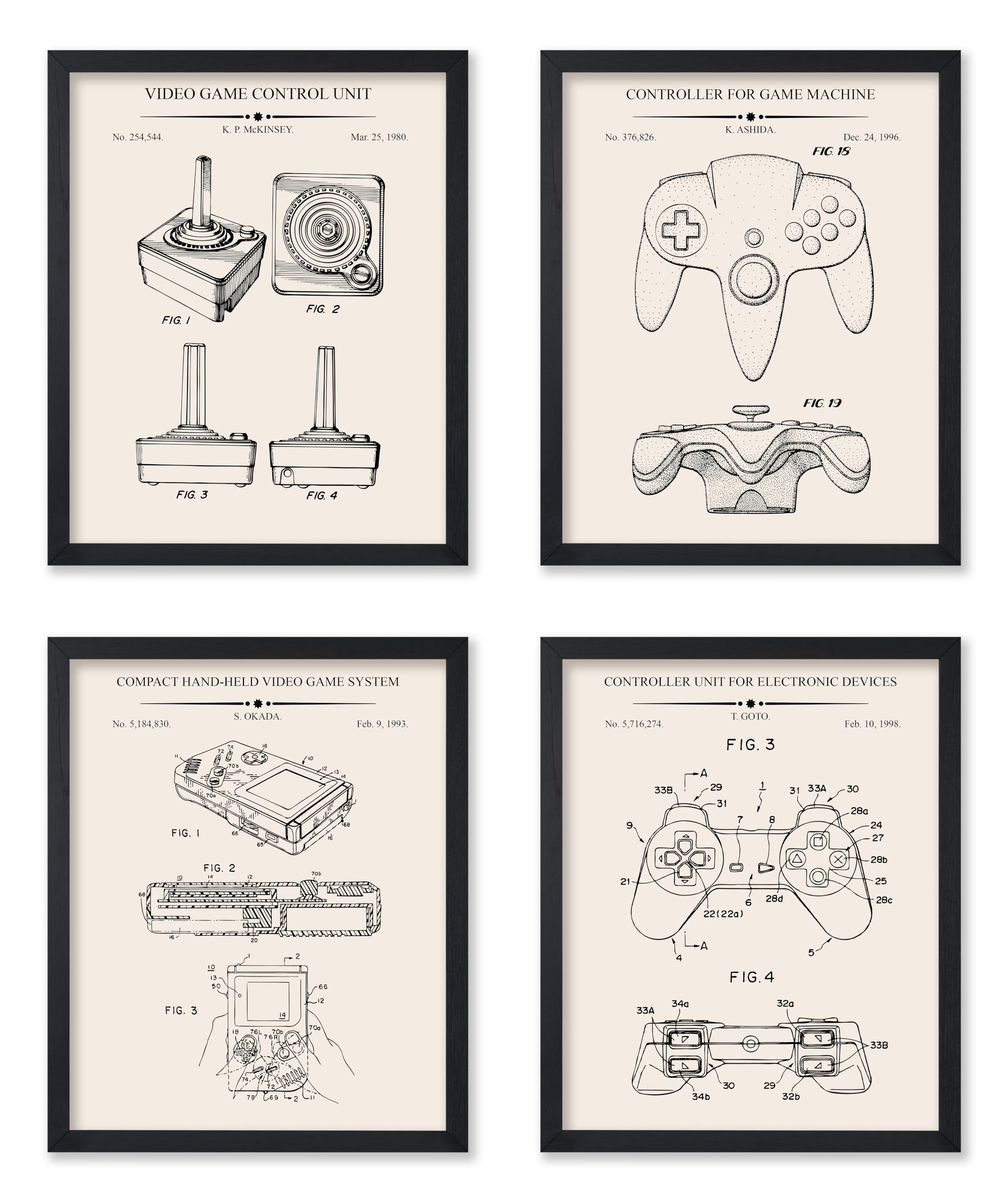 Amazon.com: Poster Master 4-Piece Gaming Blueprint Poster - Video Game ...