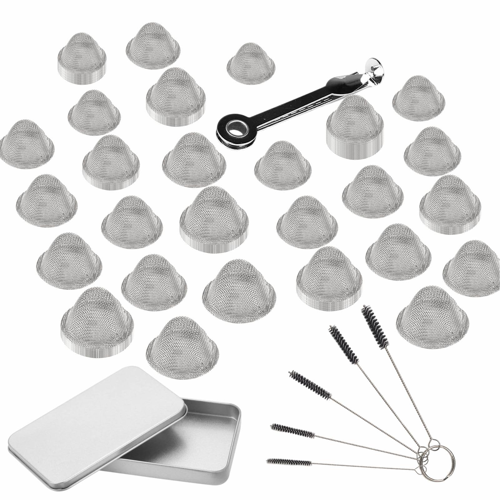 Amazon.com: Fyjbnh 40 Pieces 3/4 Inch Bowl Screens Stainless Steel Mesh ...