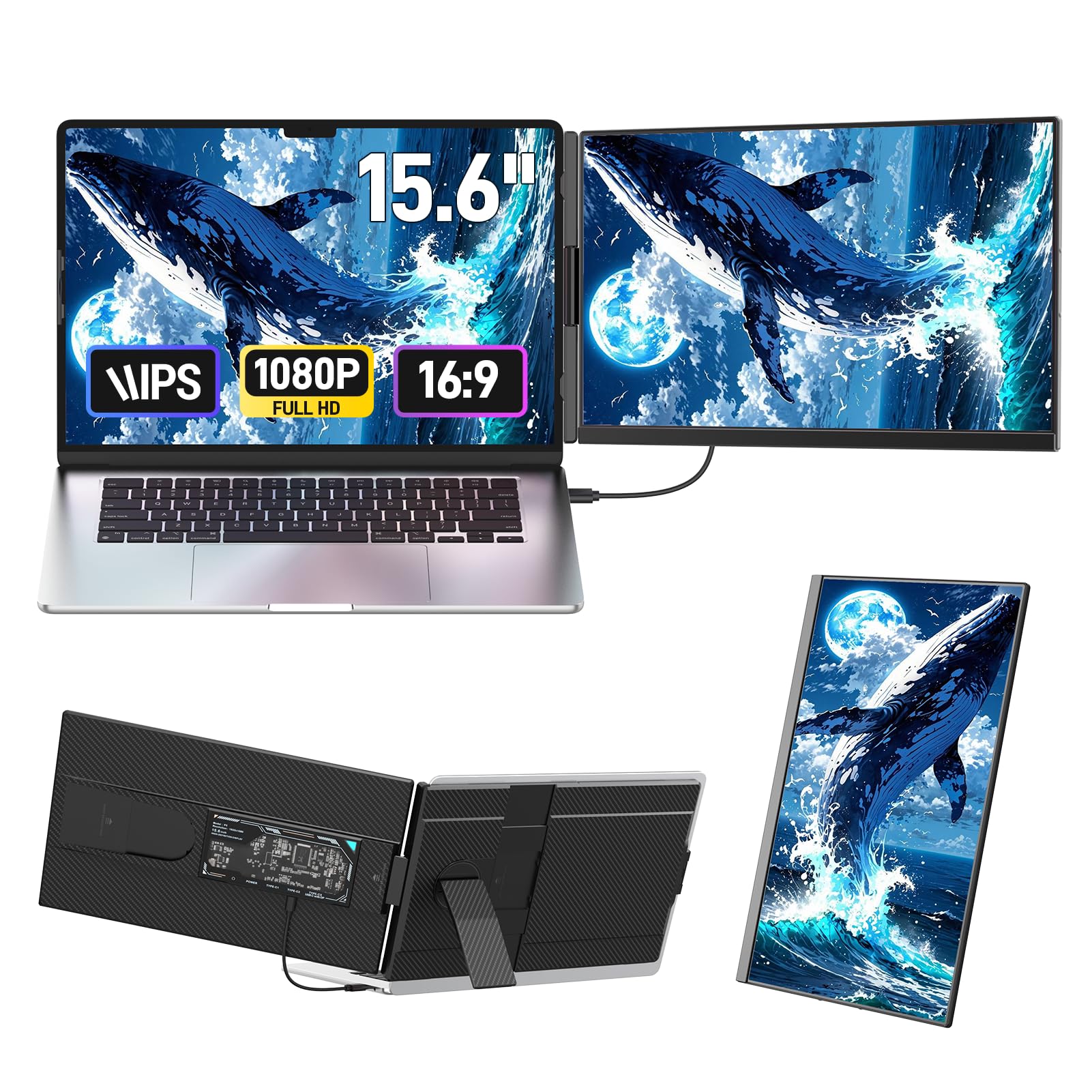 Buy VixtanLaptop Screen Extender, 15.6'' FHD 1080P IPS Portable Monitor ...