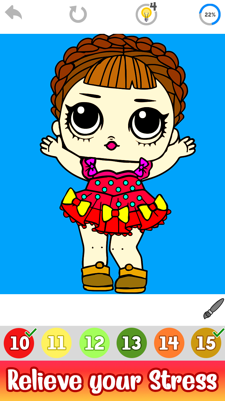Dolls Color by Number - Girls Coloring Book Pages - App on Amazon Appstore