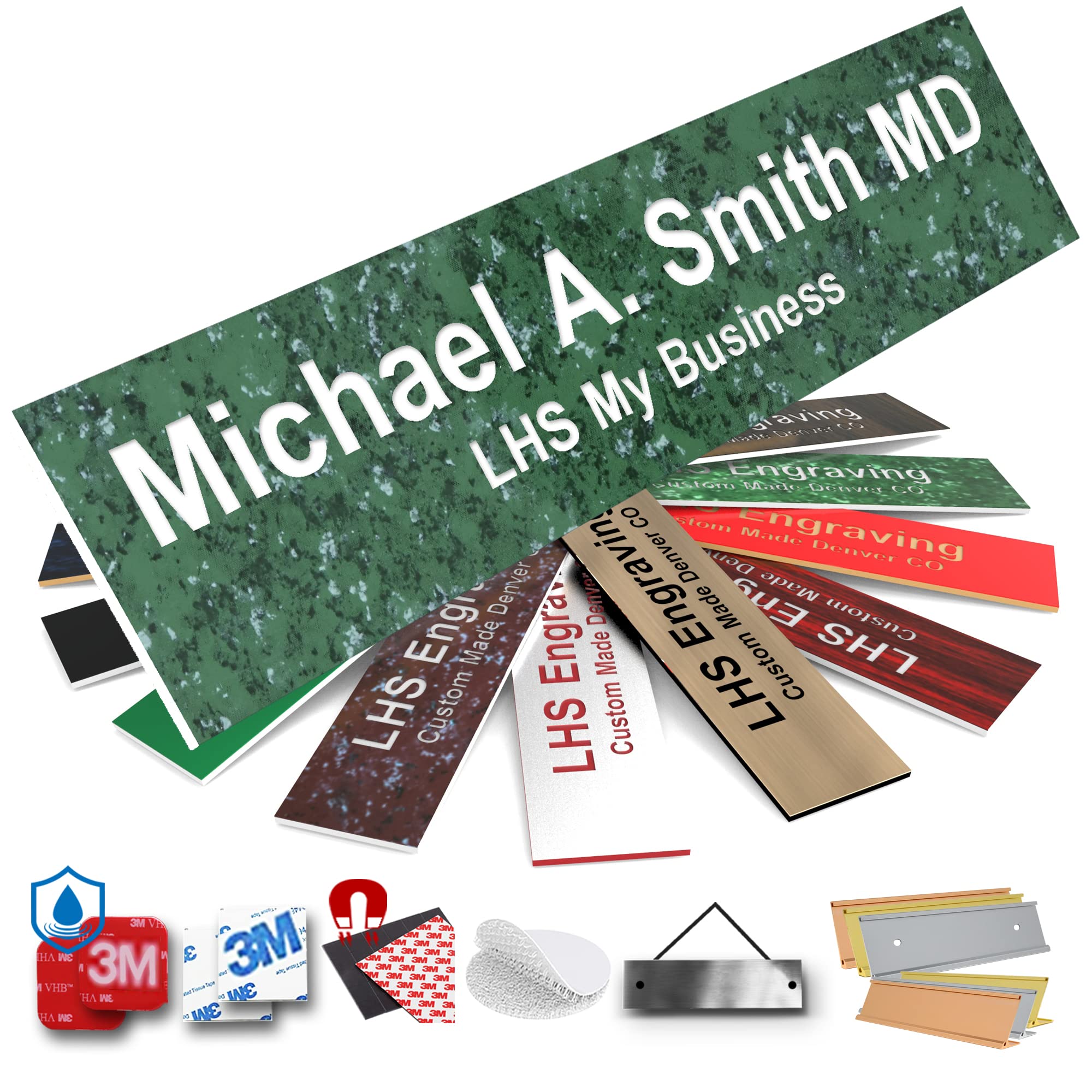 Marble Name Plate Laser Engraved