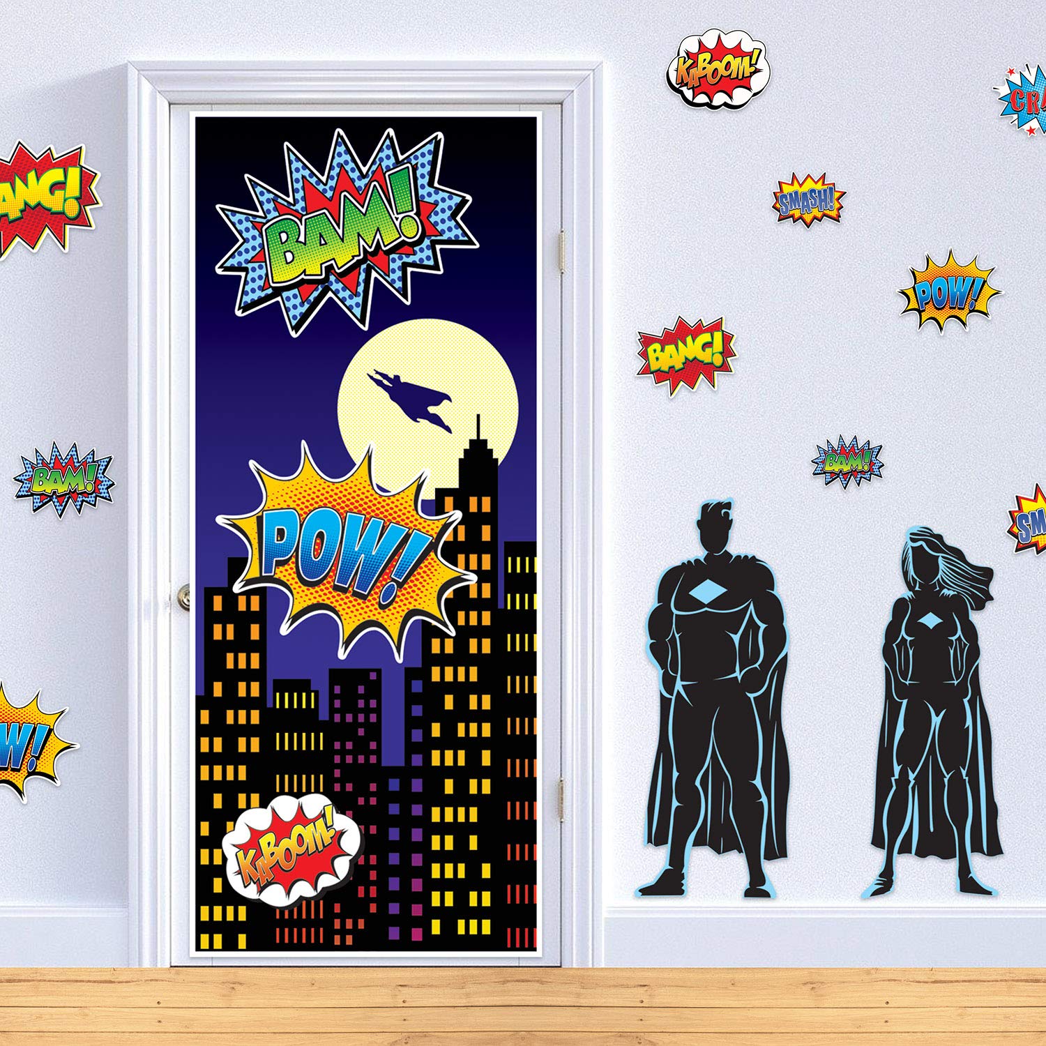 Snapklik.com : Beistle Hero Action Sign Cut Outs 24 Piece Comic ...