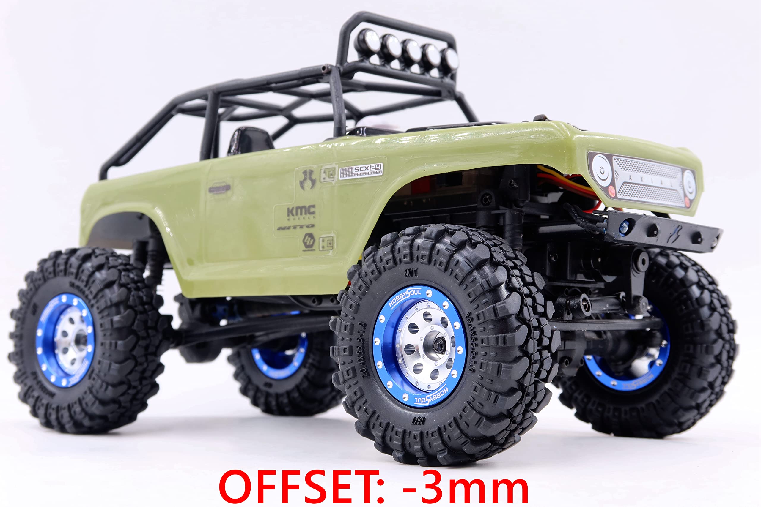 Snapklik.com : HOBBYSOUL Adjustable Offset RC 1.0 Wheels And Tires, 1/ ...