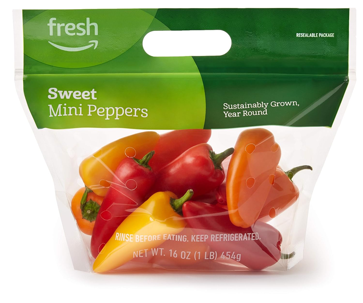 Amazon.com: Amazon Grocery, Sweet Mini Peppers, 16 Oz (Previously Fresh ...