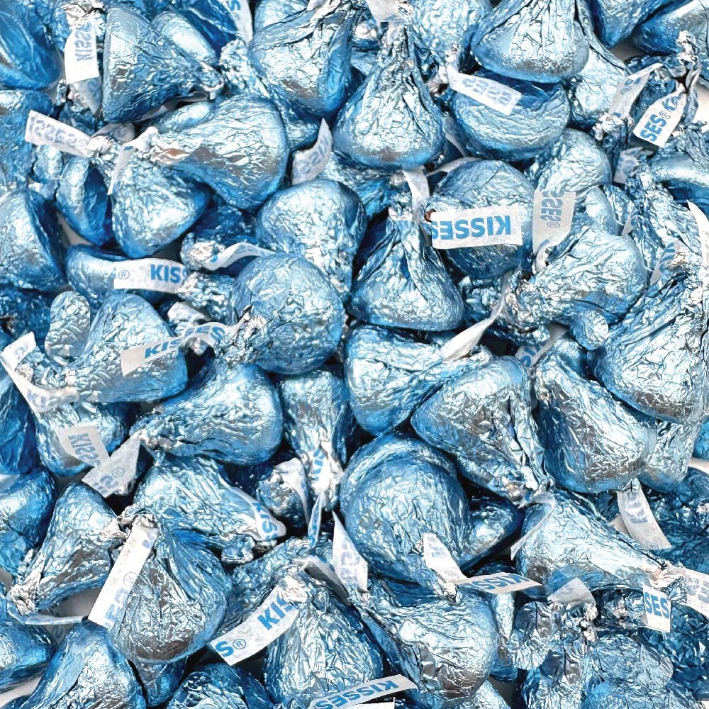 Blue Foil Hershey Kisses
