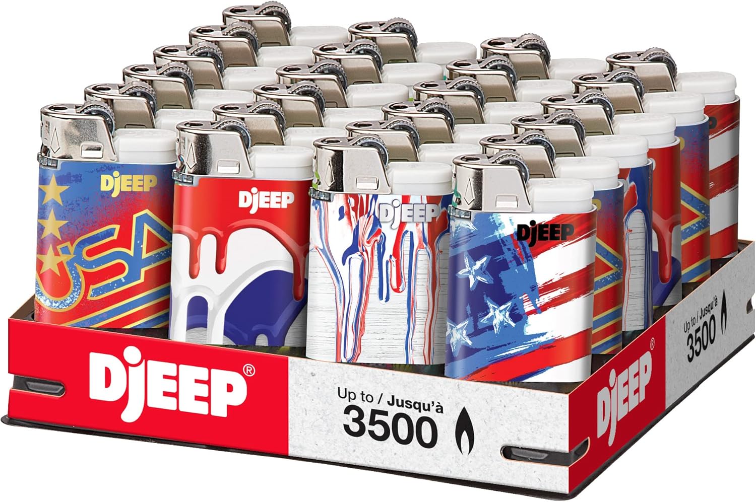 Amazon.com: DJEEP Pocket Lighters, AMERICANA Collection Textured ...