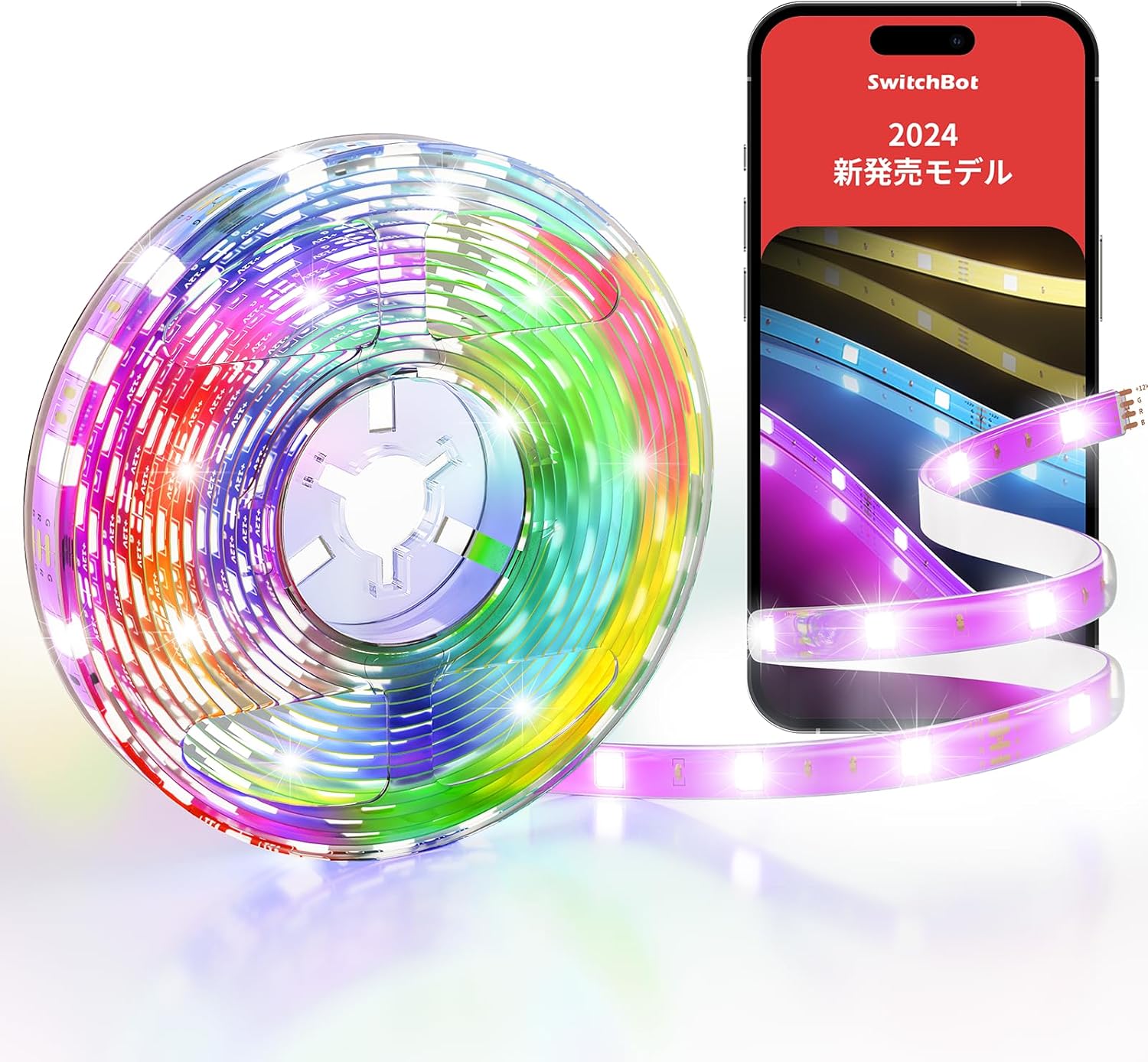 Amazon | 【2024年モデル】SwitchBot LED テープライト2 Alexa 間接照明 - SMD5050 高輝度 RGB 1600万色 マルチカラー 調光調色 Wi-Fi ...