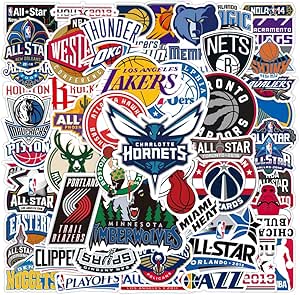NBA Basketball Stickers New Team Logo(50pcs) National Basketball ...