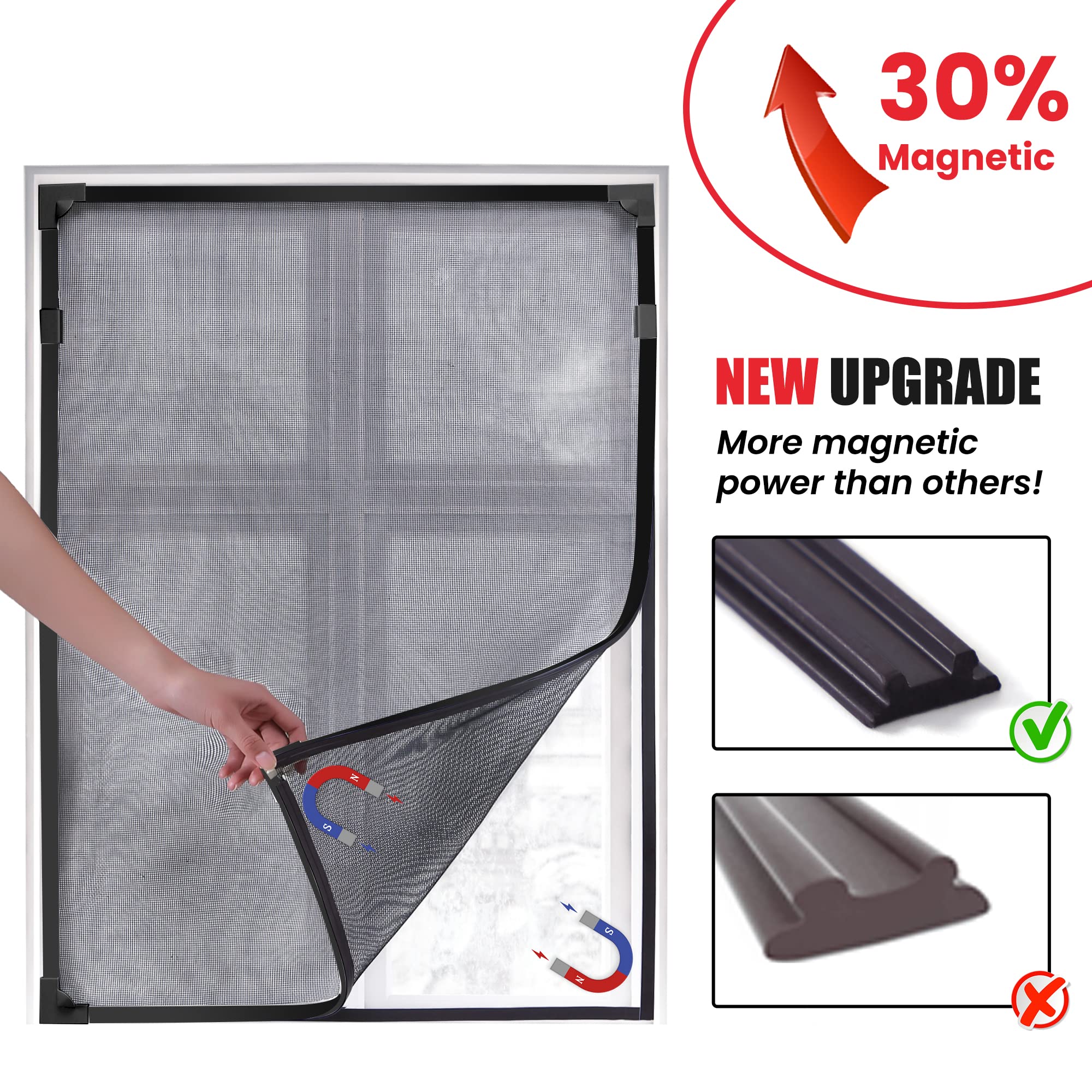 Snapklik.com : BAFLOTEX DIY Magnetic Window Screen Replacement ...