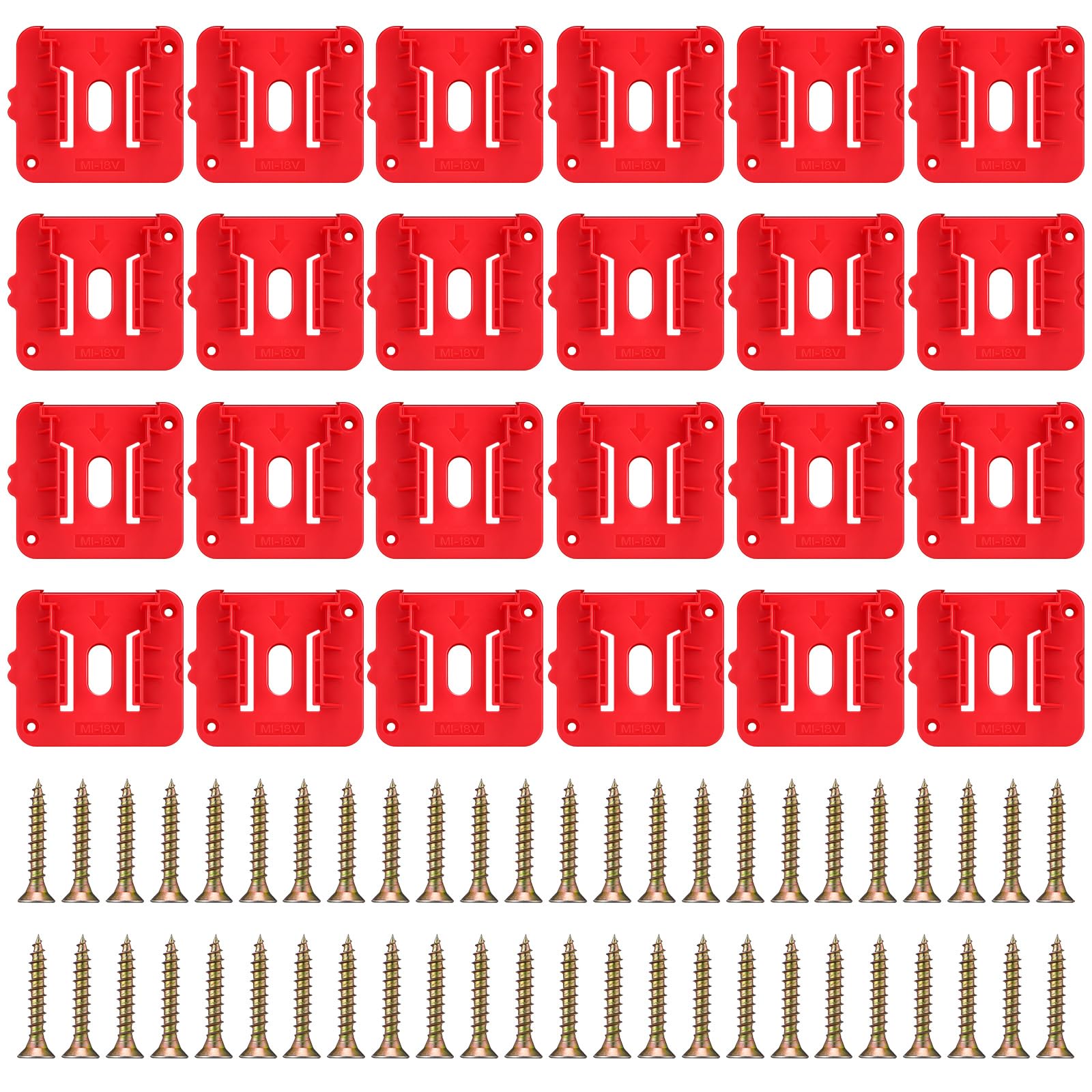 Amazon.com: Threlaco 24 Pack Battery Holder Compatible with Milwaukee ...