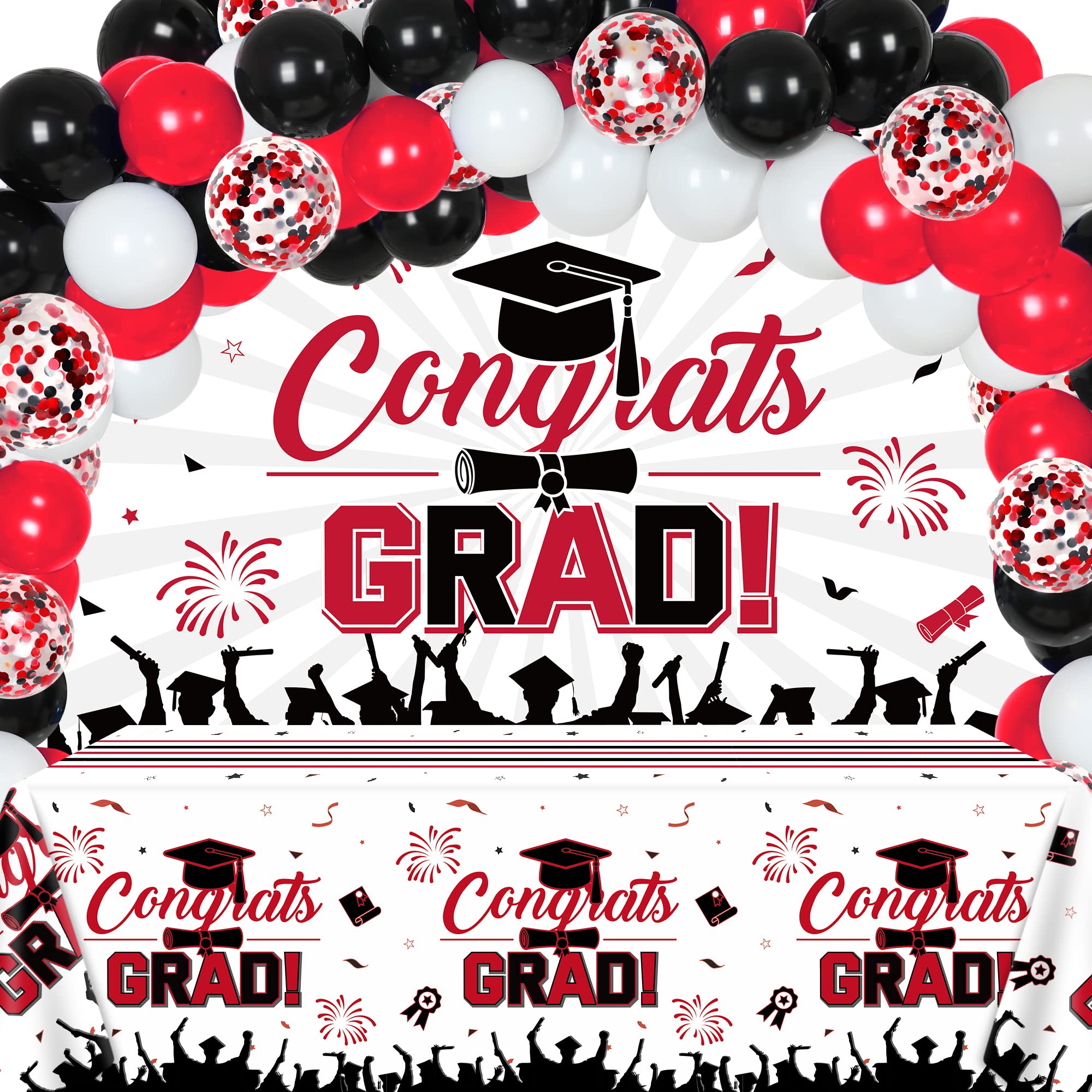 Buy 2023 Graduation Party Decorations, Red Black White Graduations ...