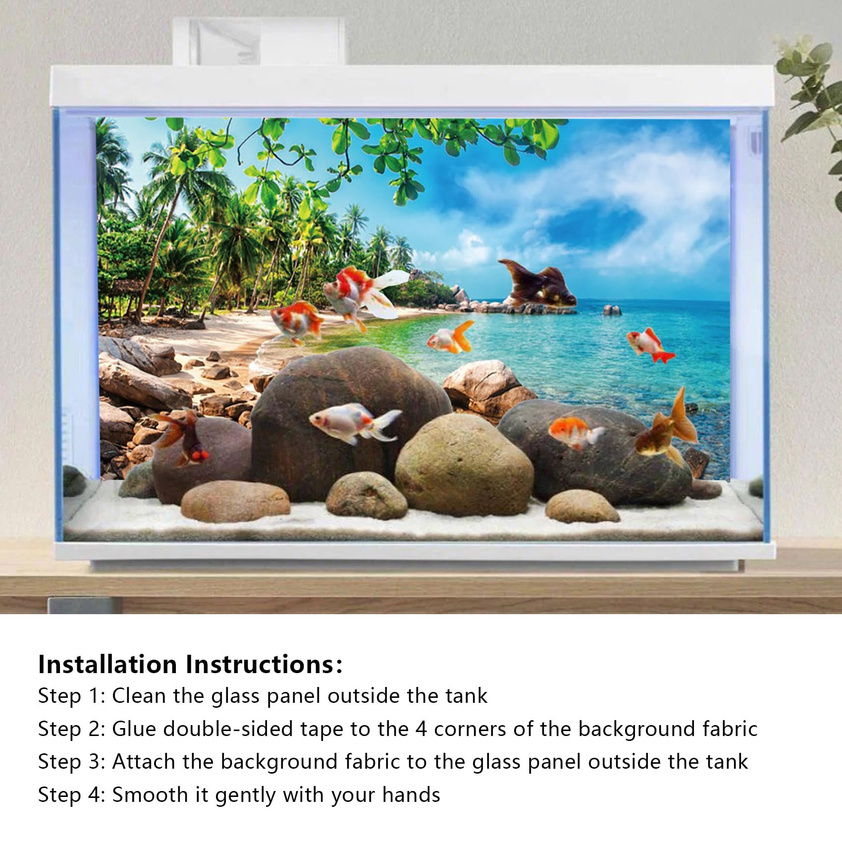 Snapklik.com : Fish Tank Background 36x14 Inch Aquarium Background Blue ...