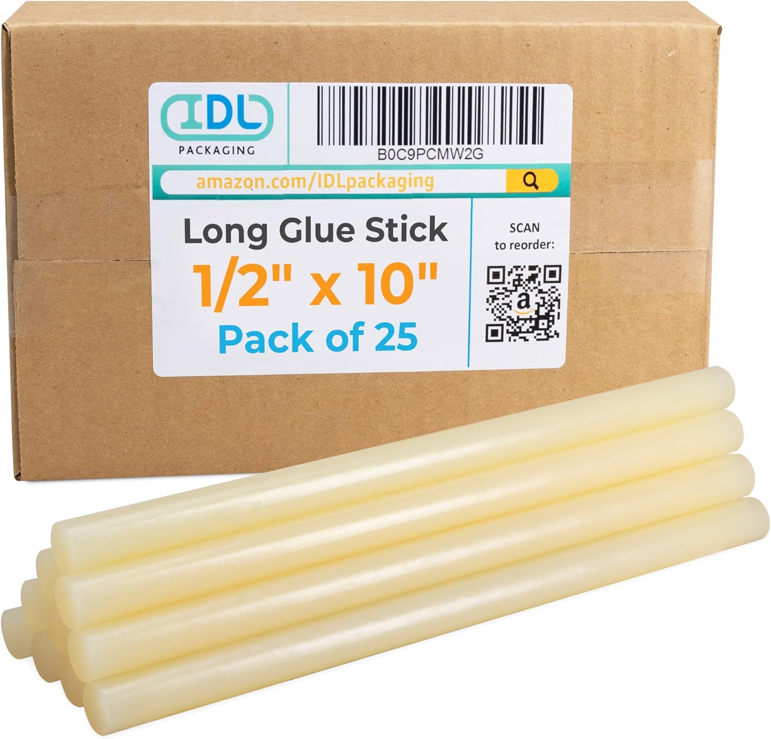 Amazon.com: IDL Packaging 1/2" (0.43-inch) x 10" Full-Size Glue Sticks ...