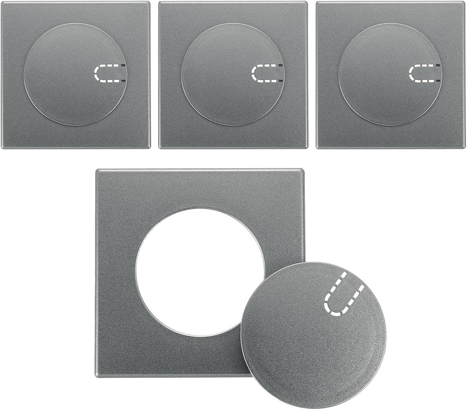 uxcell 4pcs Pipe Wall Covers 51mm/2" ID Square Self-Adhesive Wall Hole ...