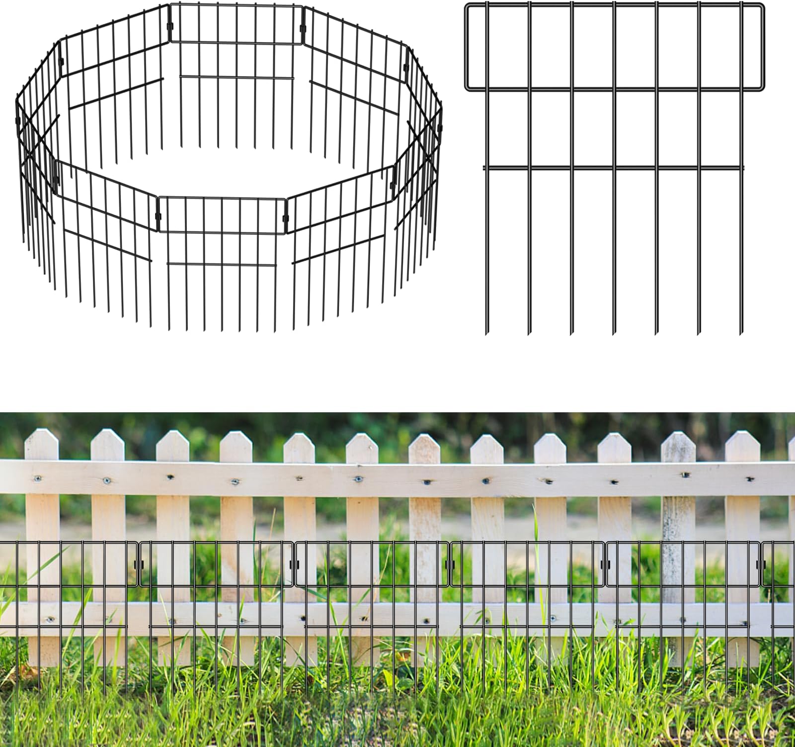 Amazon.com : MULMART Animal Barrier Fence,25x15 Inch,5 Pack, Black ...