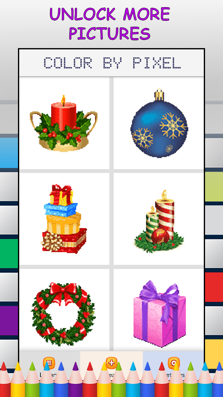 Christmas Presents and Decorations Color by Number - FREE Pixel Art ...