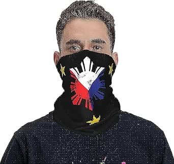 Stars and Sun Filipino Philippines Flag Neck Gaiter Face Mask Cover ...