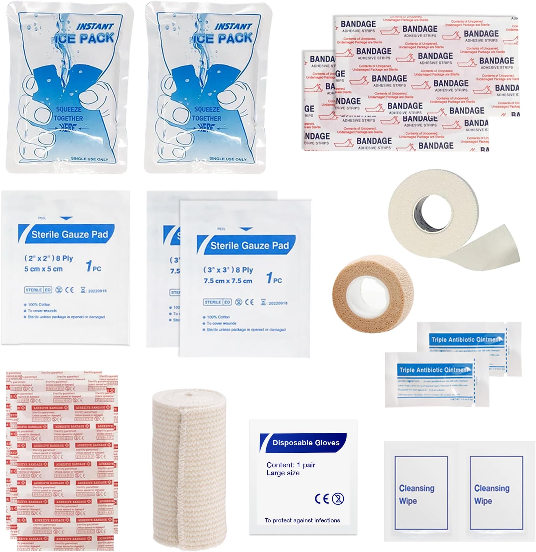 Amazon.com: First aid Kit Refill Supplies Medication Pack for Refilling ...