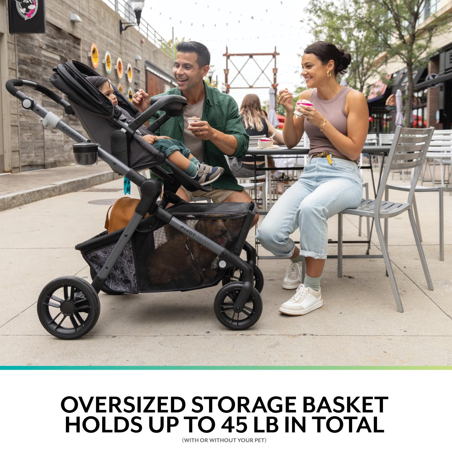 Snapklik.com : Evenflo Pivot Troop Child And Pet Modular Travel System