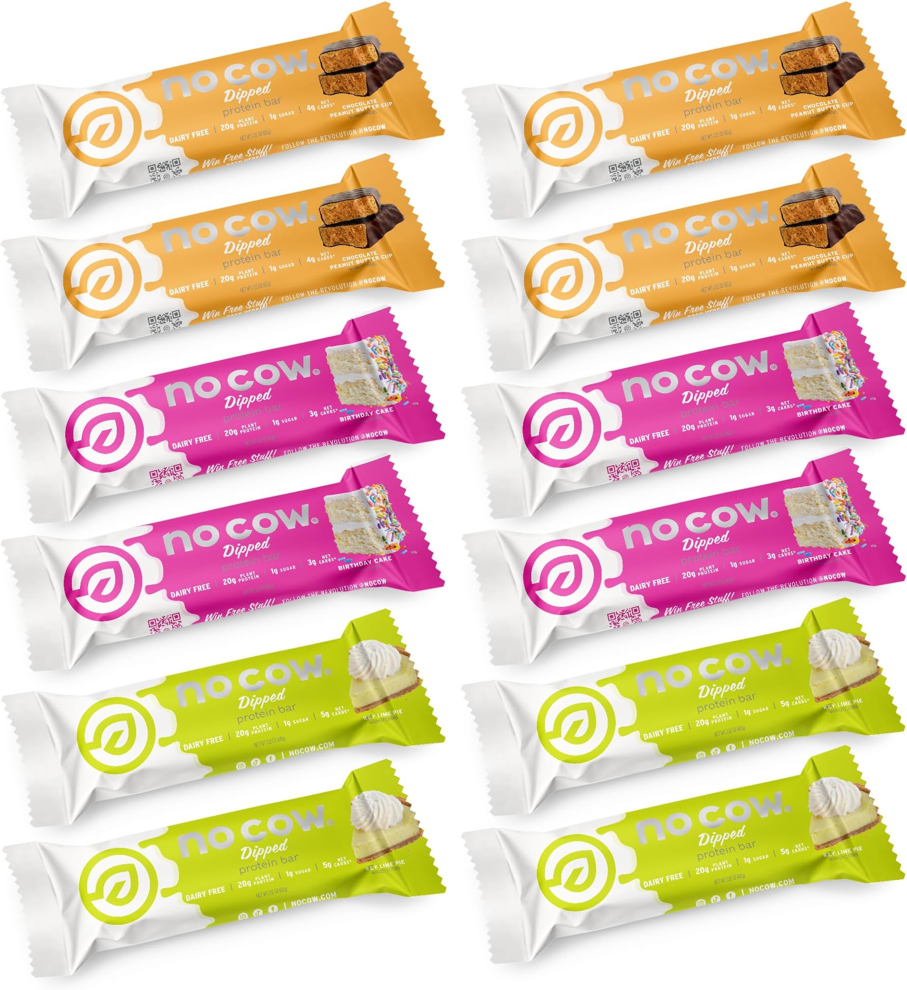 Amazon.com: NO COW Cookies n Cream Protein Bar, 1.94 OZ : Grocery ...