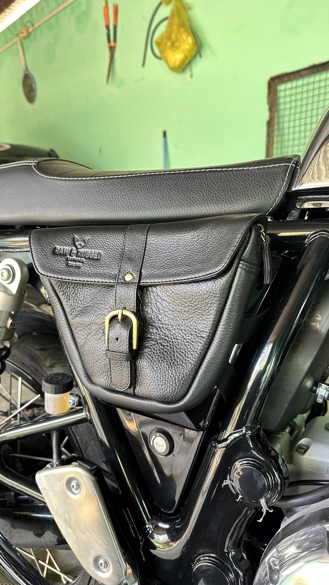 RAW & RUGGED Leather Interceptor 650 & Gt 650 Side Panel Bag. (Tobacco ...