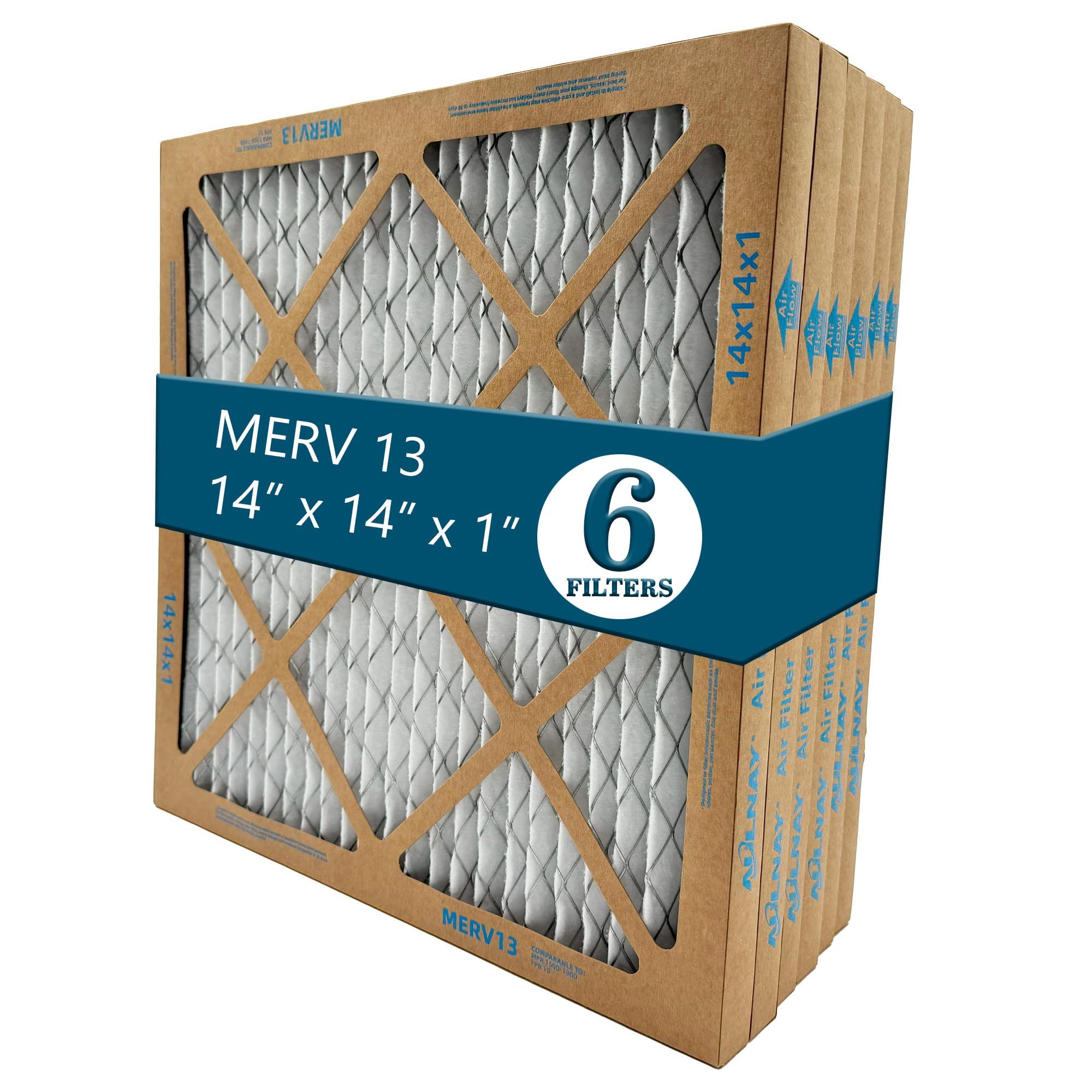 Furnace AC Air Filter MERV 13, 14" x 14" x 1" Pleated Air Filter for ...