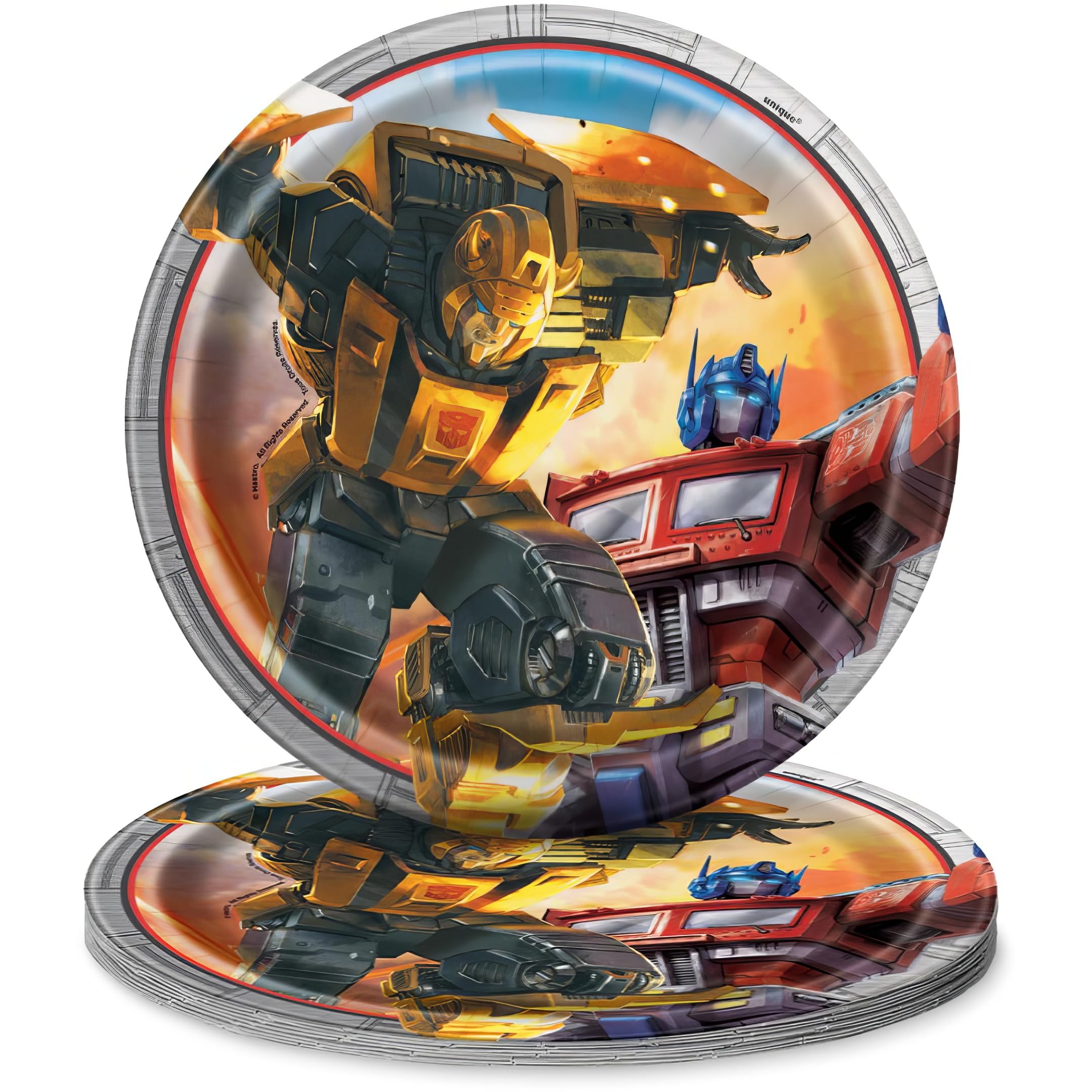 Amazon.com: Round Dessert Paper Plates - 7", Transformers, 8 Pcs : Toys ...