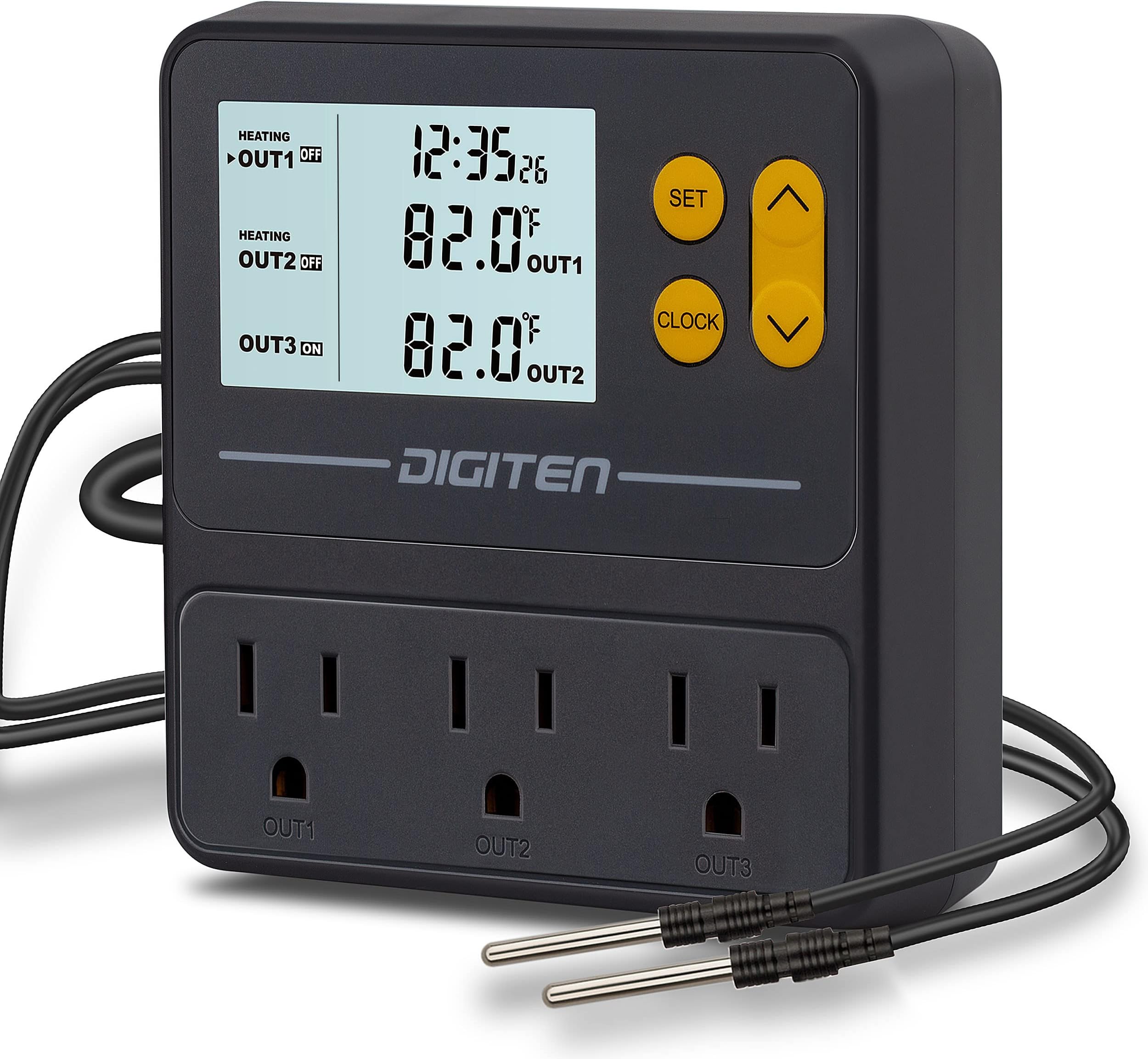 DIGITEN Temperature Controller with Timer Reptile Thermostat Timer Day ...