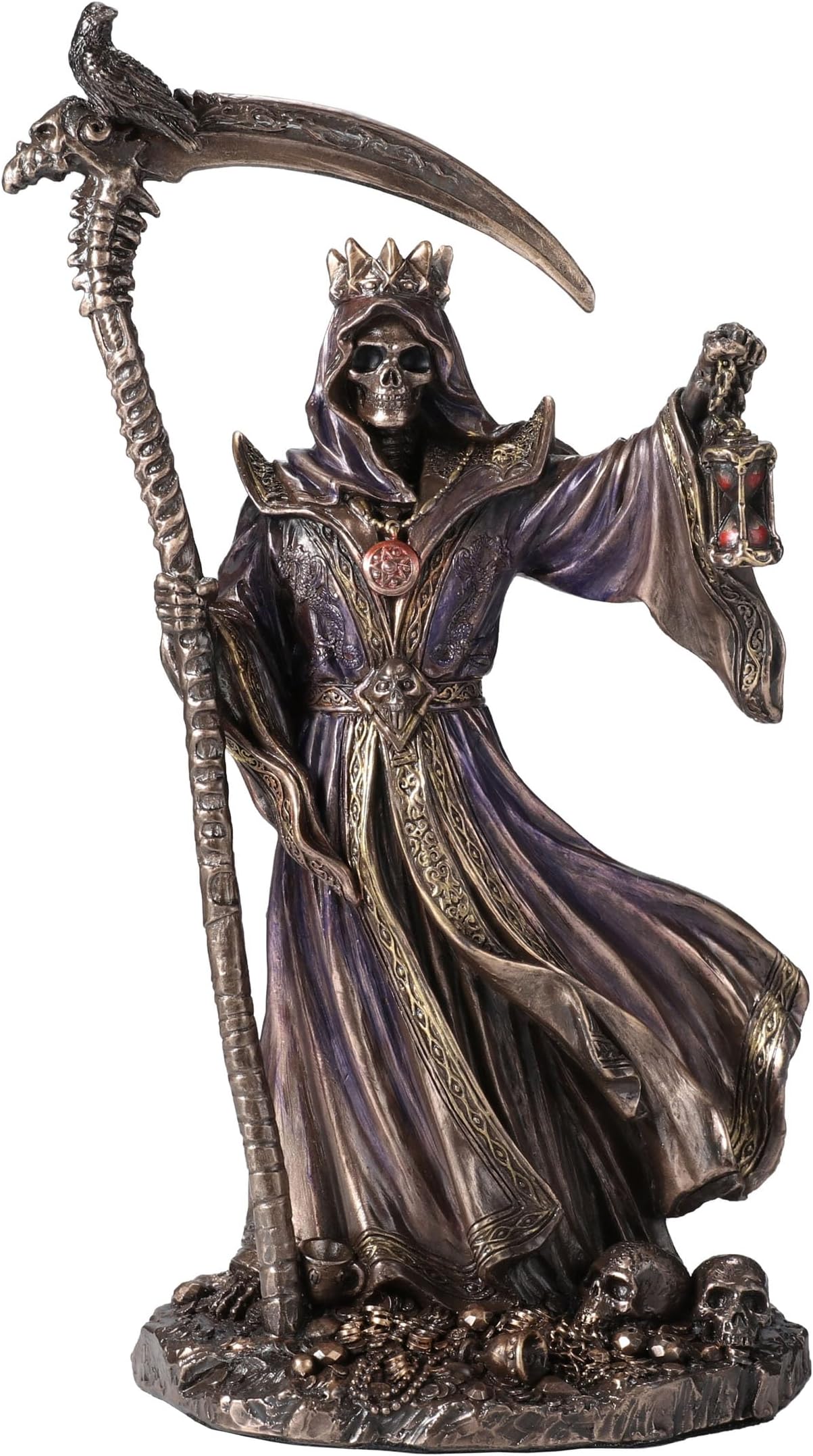 Amazon.com: Veronese Design 8 1/2 Inches Crowned Reaper Skeleton ...