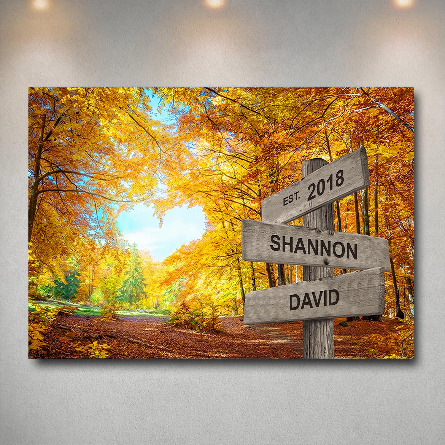 Amazon.com: HAKIDU Personalized Canvas Vintage Street Sign For Couples ...
